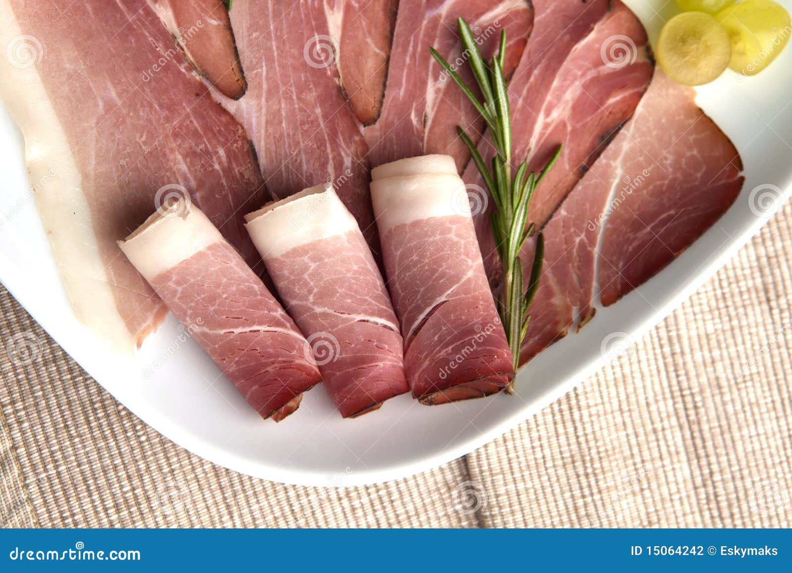 Ham plate stock photo. Image of food, buffet, culinary - 15064242