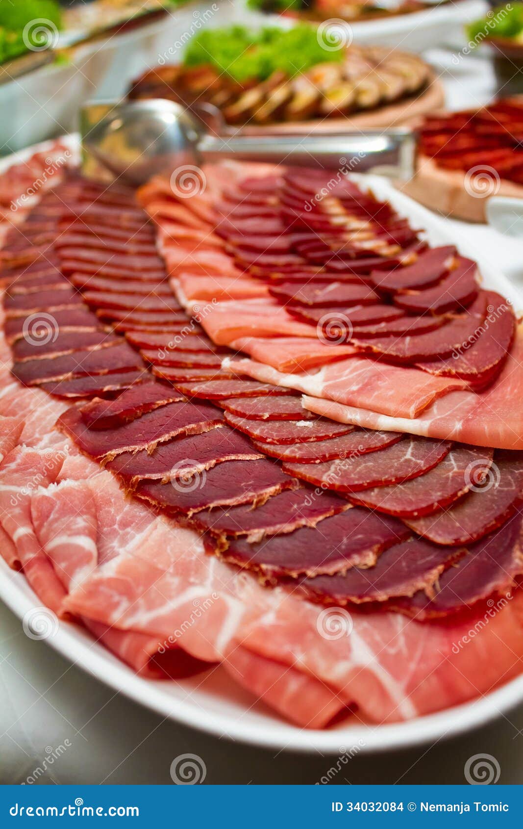 Ham Platter photo stock. Image du appétit, froid, frais - 34032084