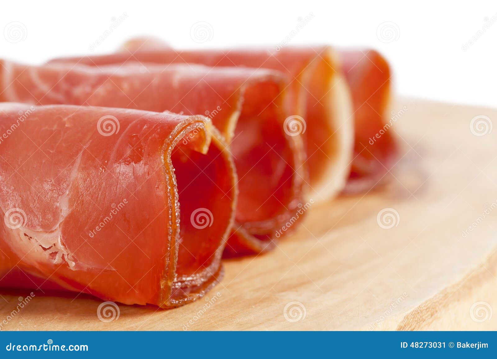 Ham rolled stock image. Image of pink, macro, board, gammon - 48273031