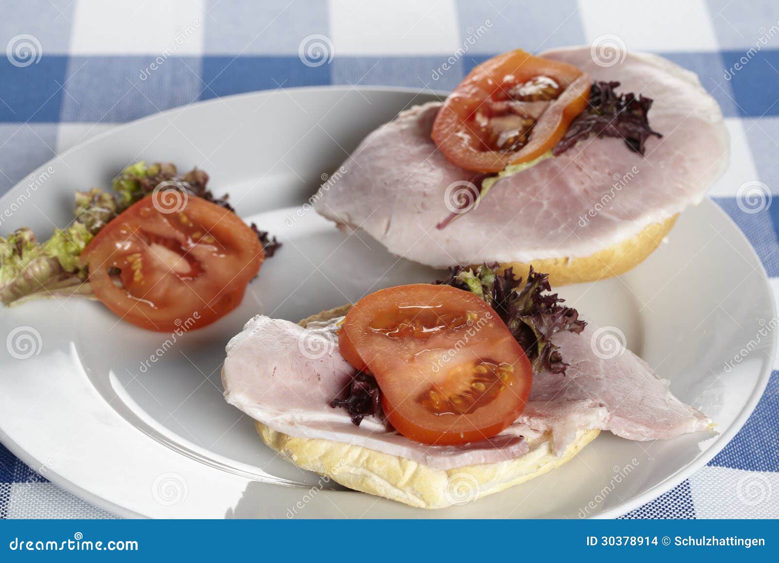 Ham rolls with trimming stock photo. Image of slice, close - 30378914
