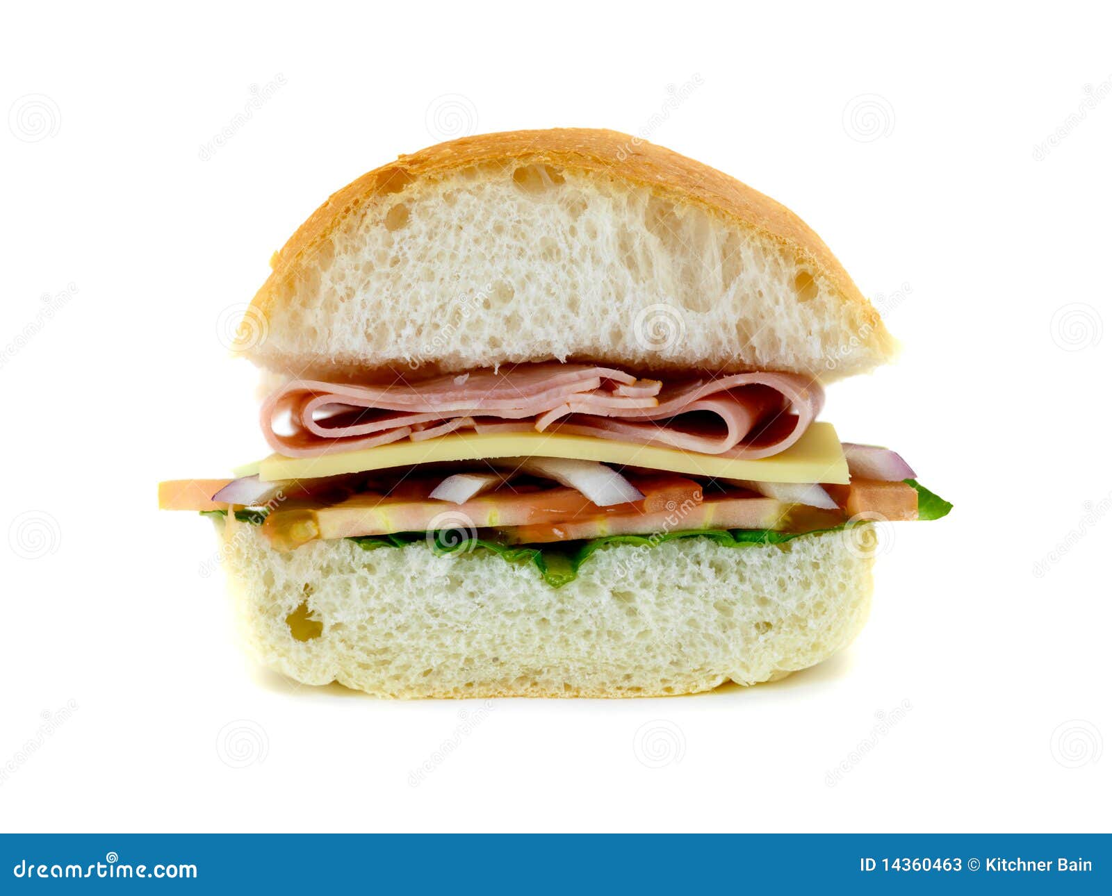 Ham and Salad Roll stock image. Image of freshness, color - 14360463