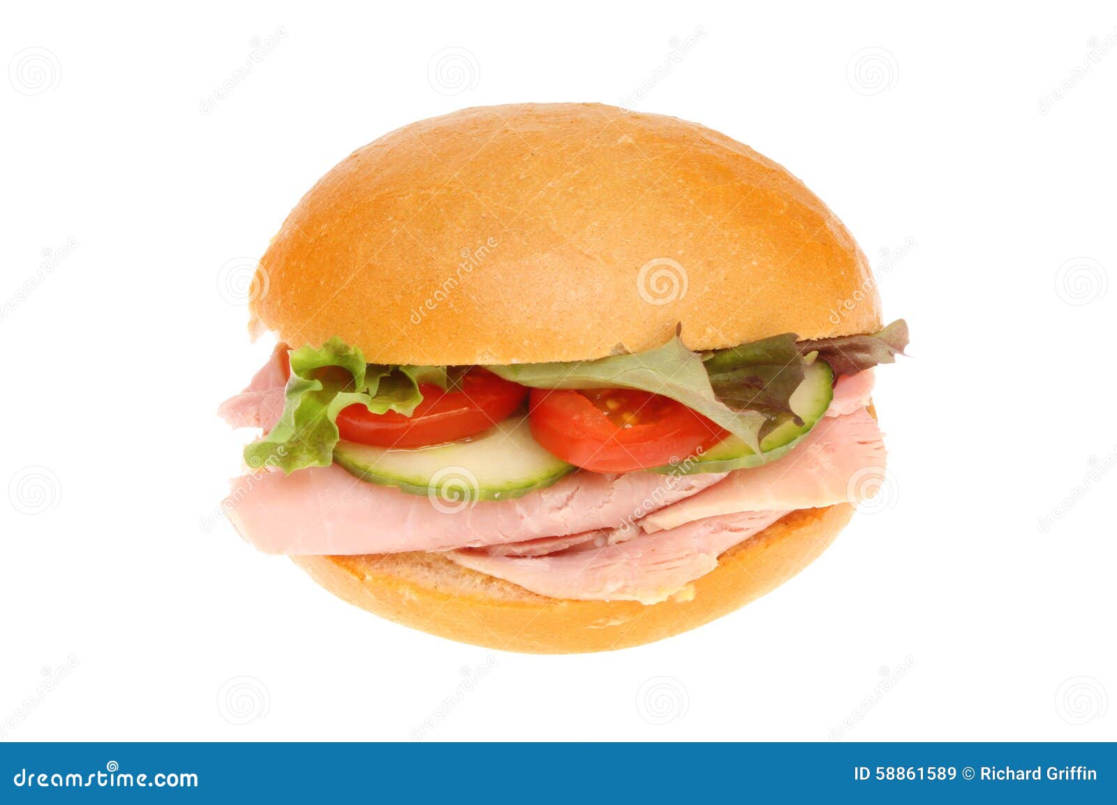 Ham salad roll stock image. Image of bread, tomato, white - 58861589