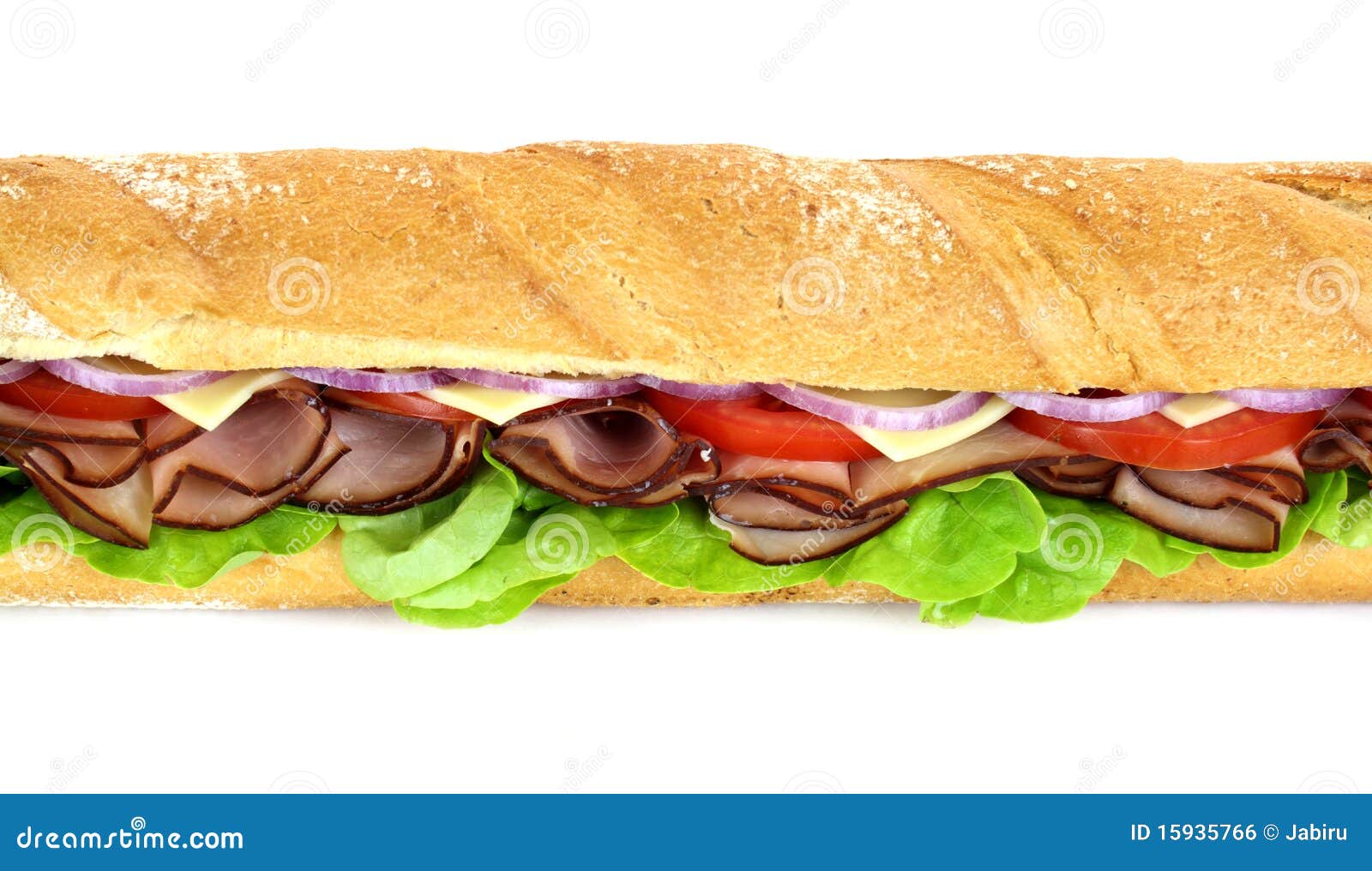 Ham and Salad Sub stock photo. Image of flavor, ingredients - 15935766