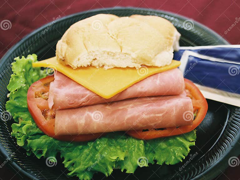 Ham sandwich stock image. Image of nutrition, meat, pork - 1408915