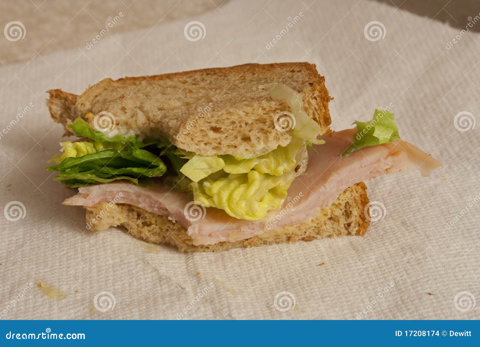 Ham sandwich stock photo. Image of meat, bite, lunch - 17208174