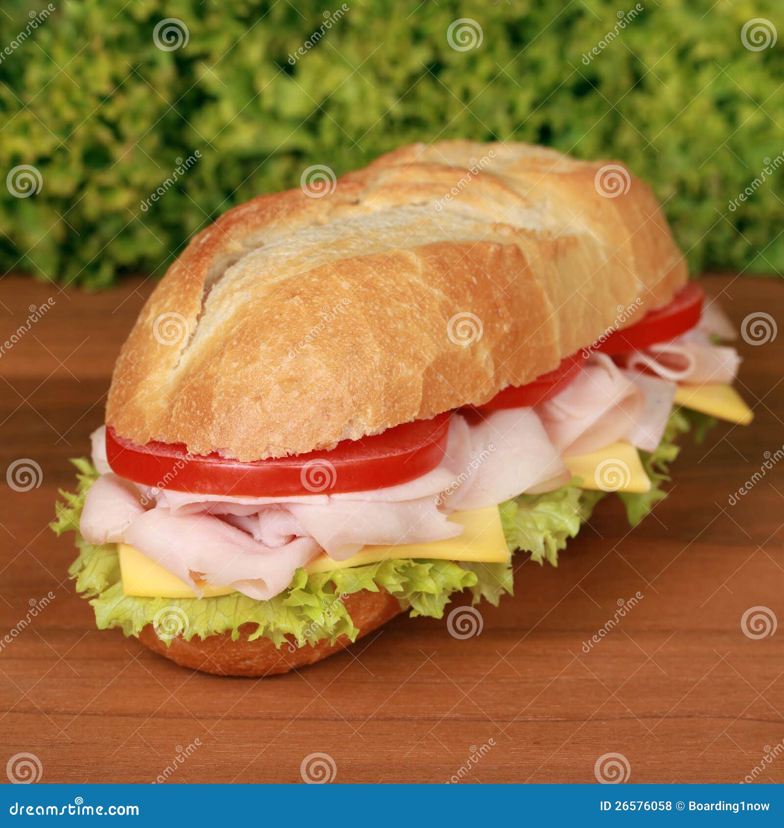 Ham Sandwich stock photo. Image of lettuce, tomato, table - 26576058