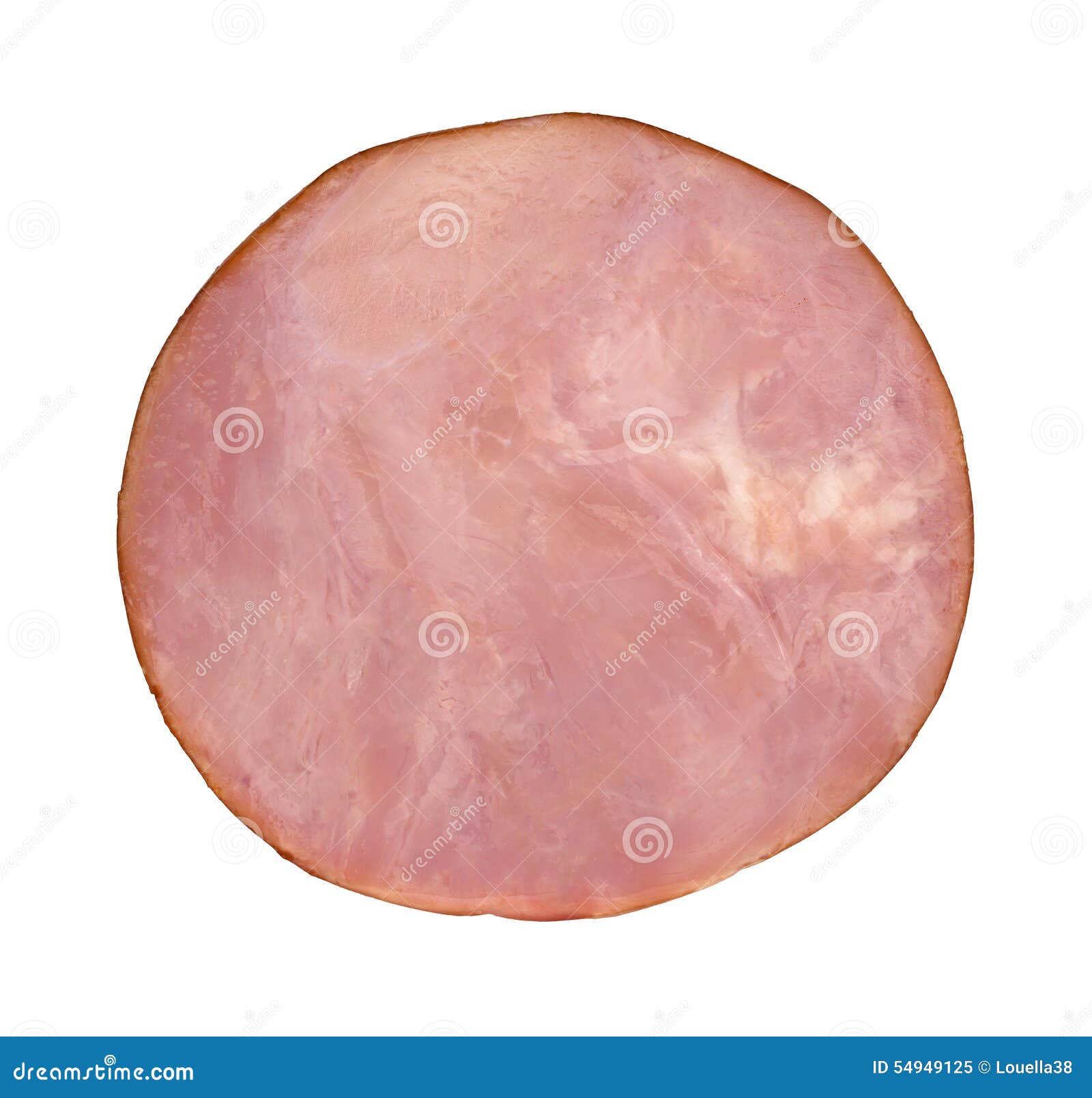 Ham Slice Top View stock image. Image of pork, white - 54949125