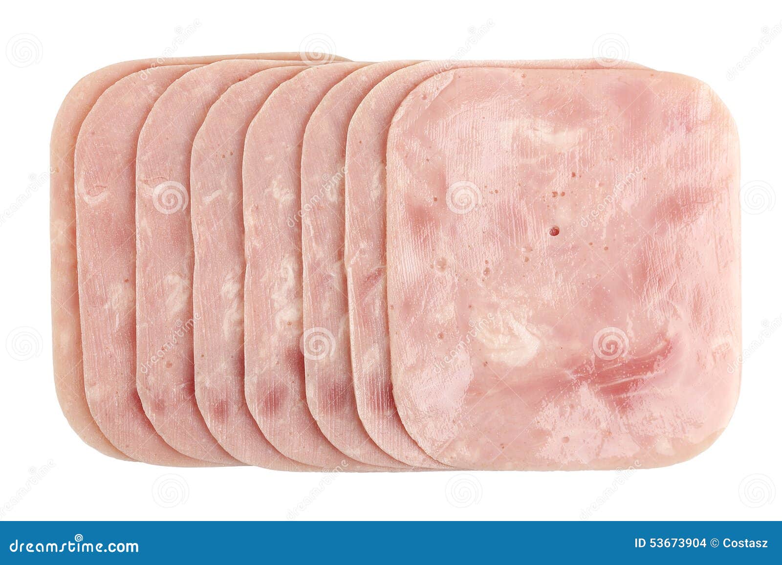 Ham slices stock photo. Image of healthy, food, closeup - 53673904