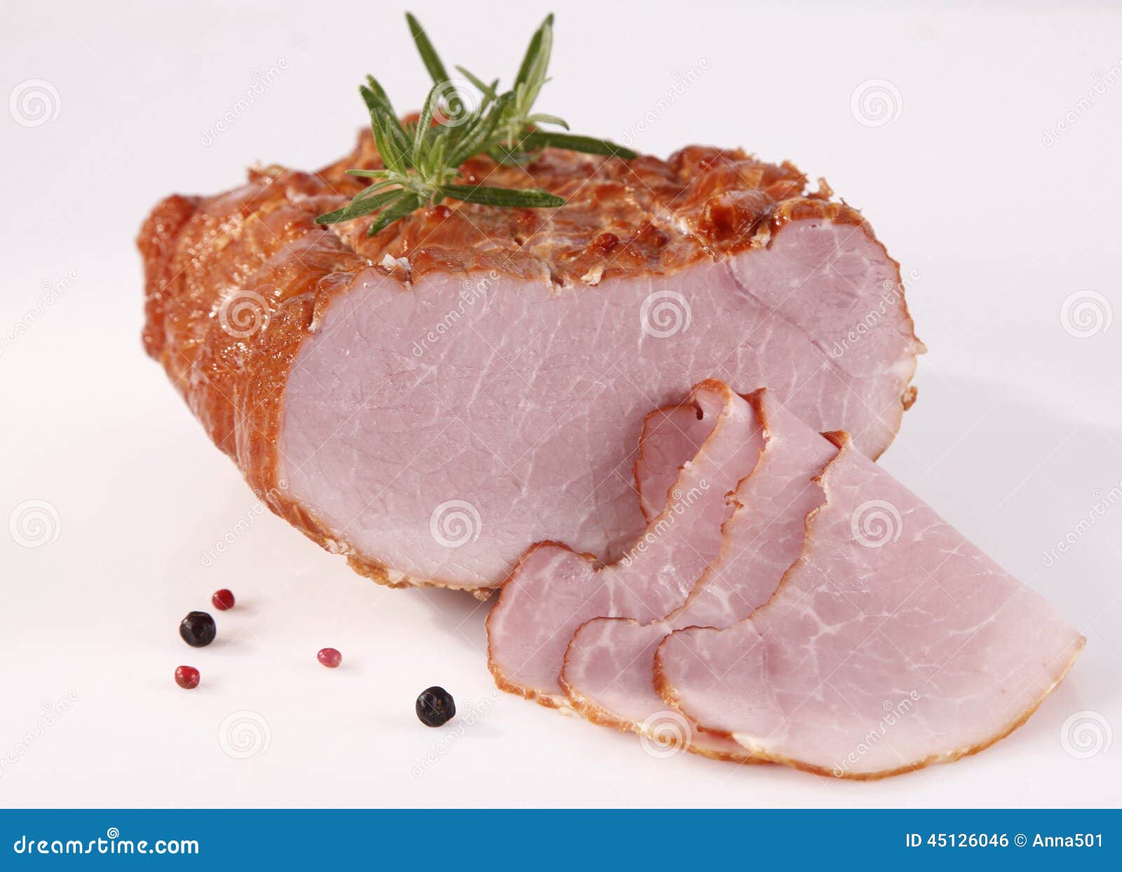 Ham stock photo. Image of food, smoked, meat, white, diet - 45126046