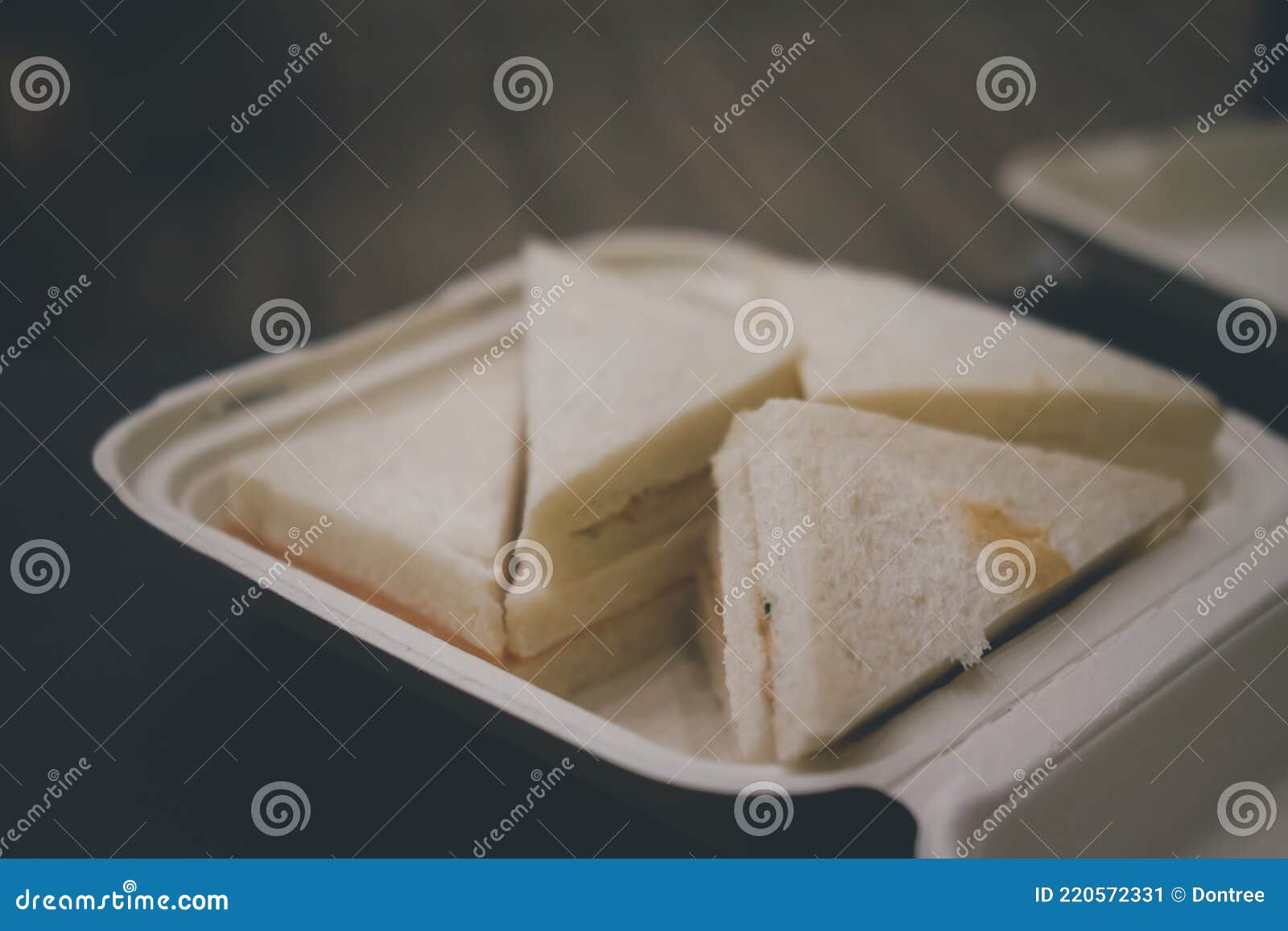 Triangle Sandwich With Ham, Cheese And Vegetables Royalty-Free Stock ...