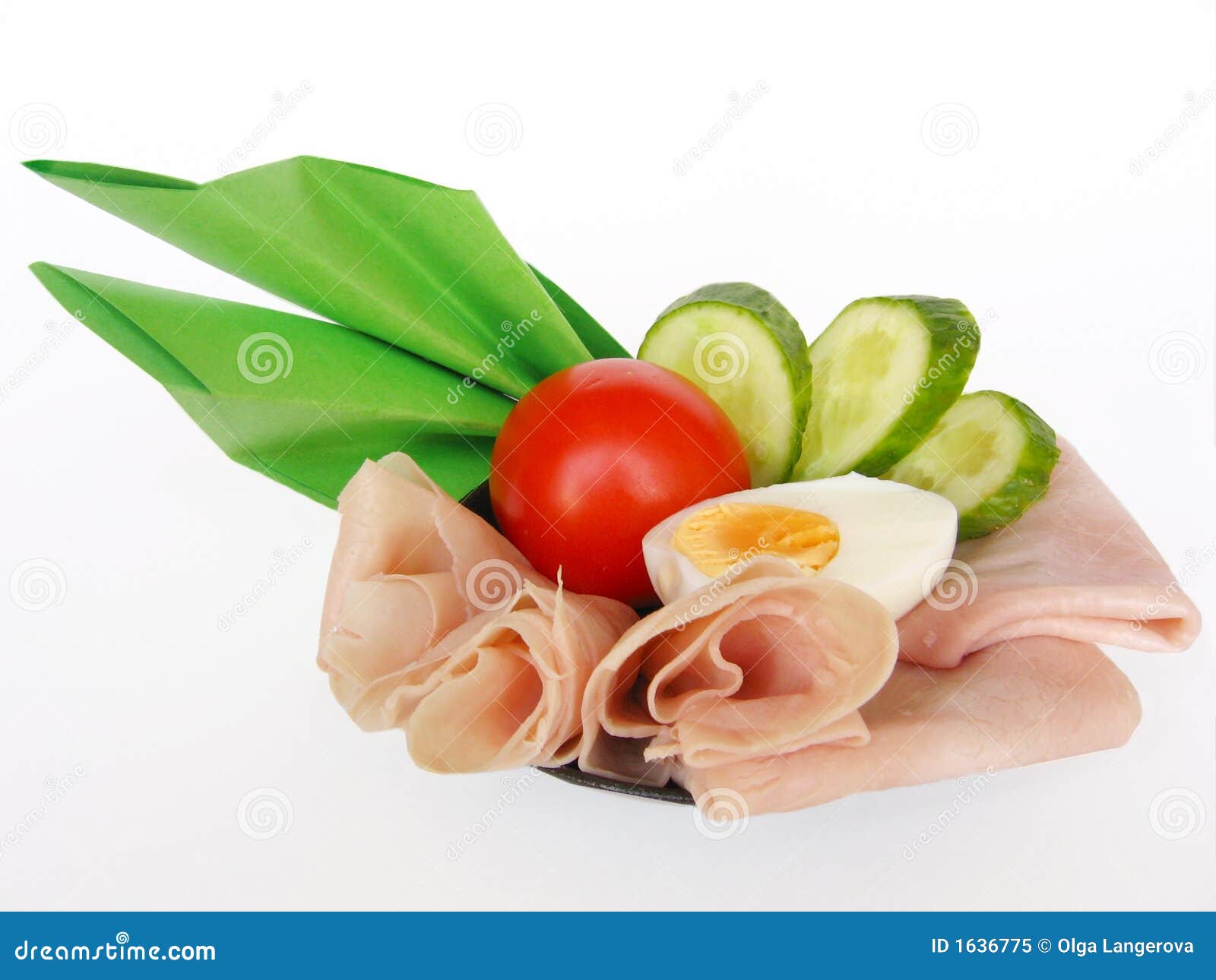 Ham and vegetable stock image. Image of calories, taste - 1636775