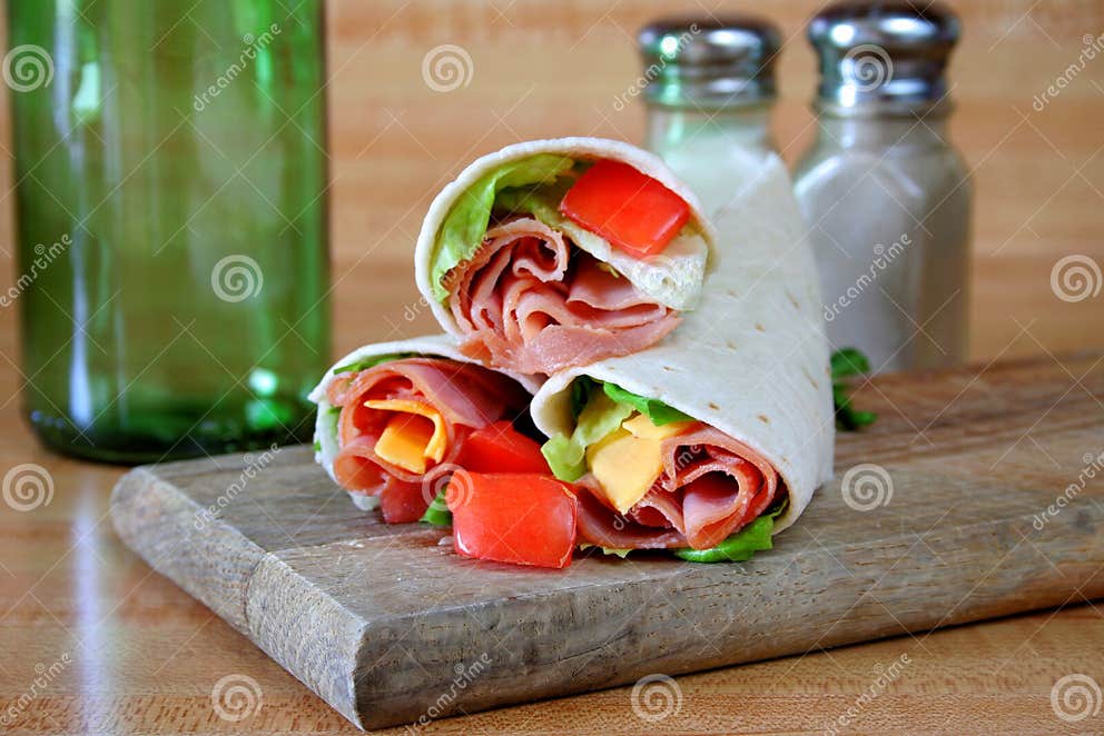 Ham Wrap stock photo. Image of food, meal, dinner, pork - 6169392