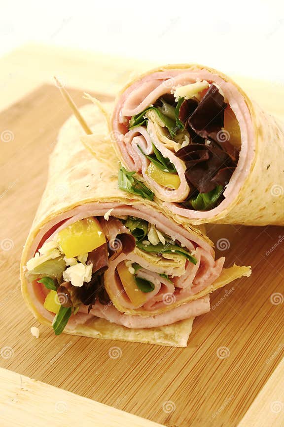 Ham wrap stock photo. Image of white, vegetables, grated - 8144200