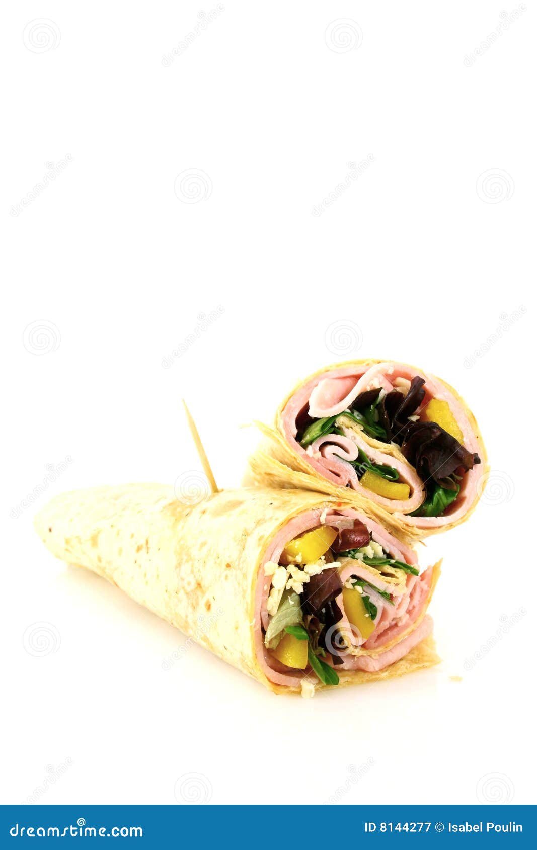 Ham wrap stock image. Image of lunch, healthy, lettuce - 8144277