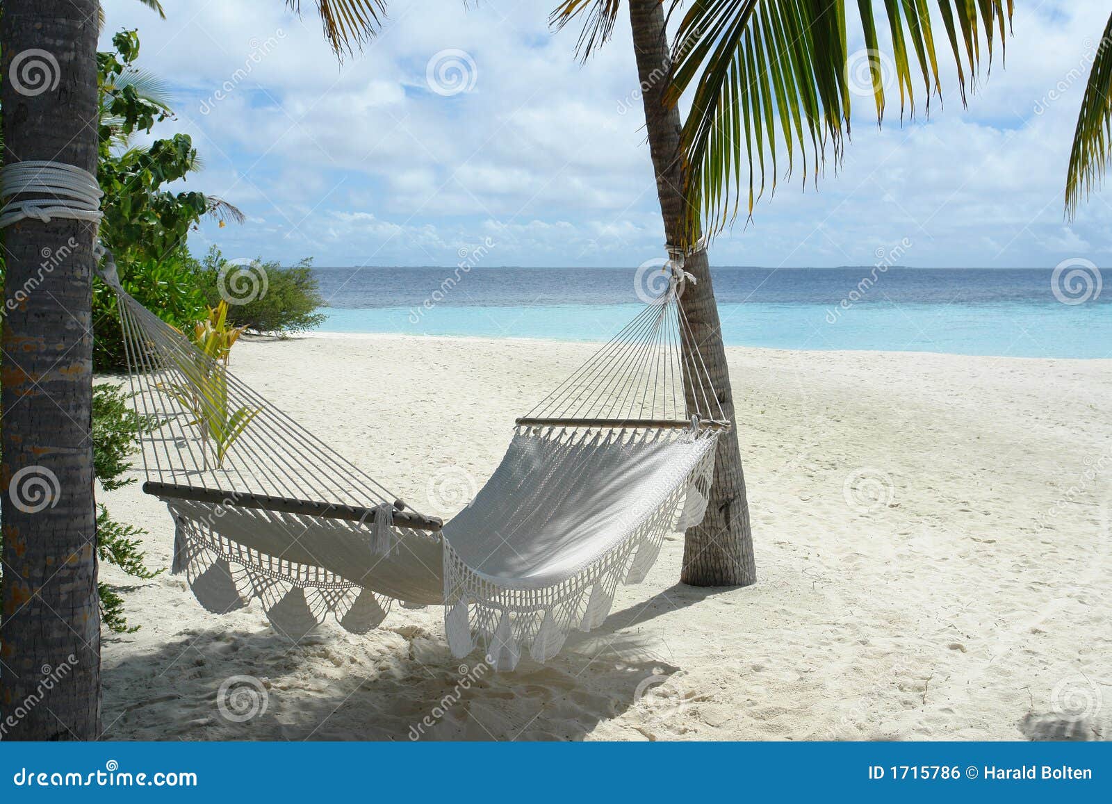 Hamac photo stock. Image du ressource, bleu, océan, détente - 1715786