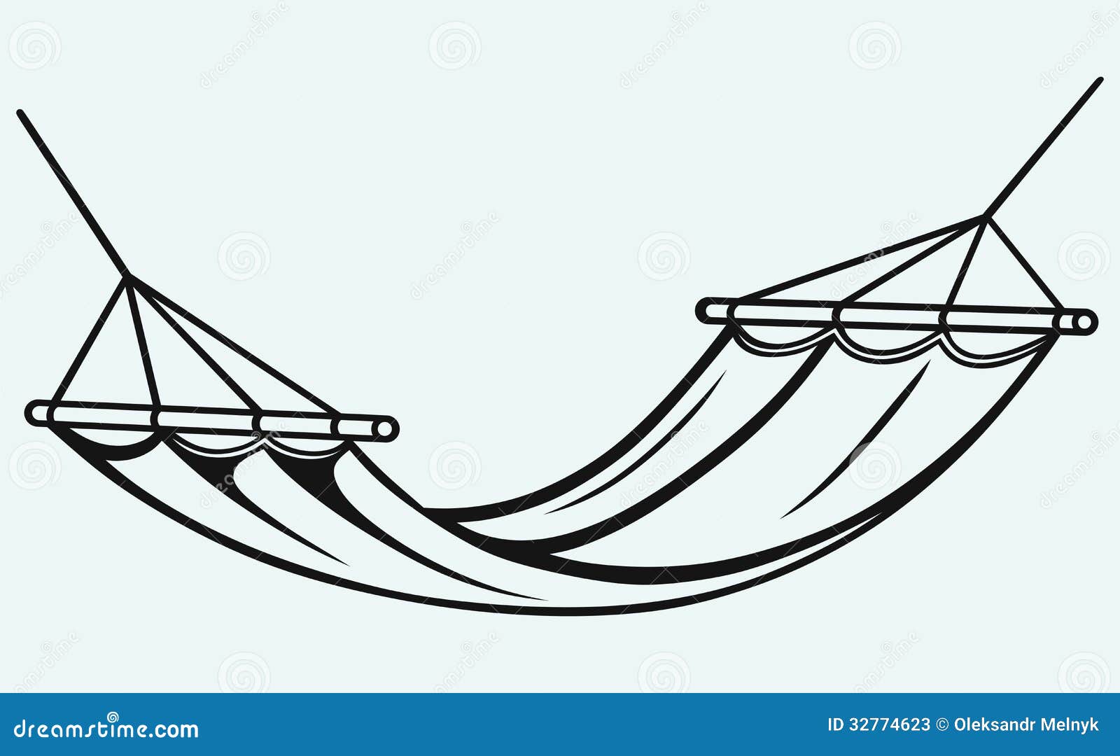 Hamac illustration de vecteur. Illustration du plage - 32774623