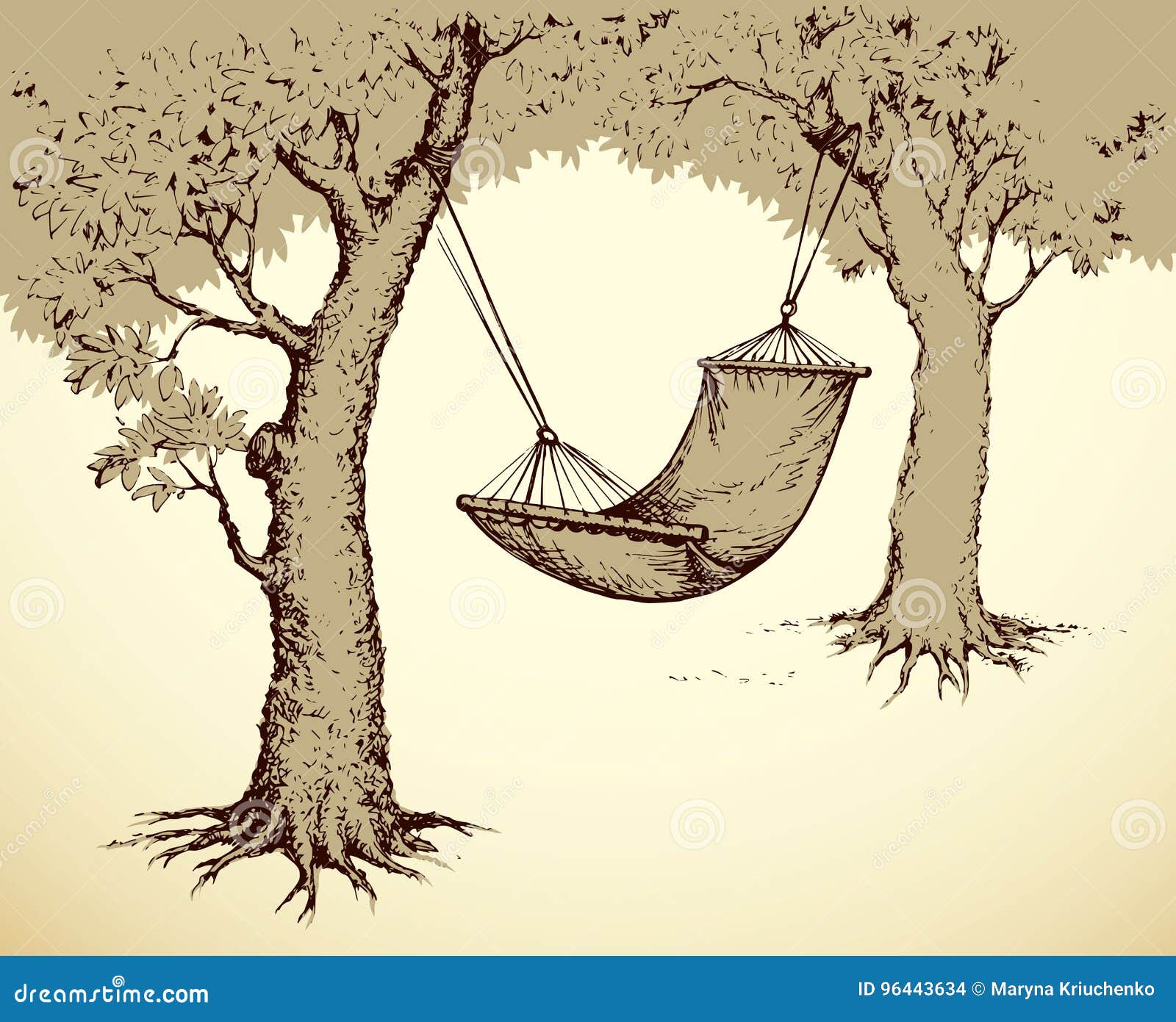 Hamac Sur L'arbre Illustration De Vecteur Illustration de Vecteur ...