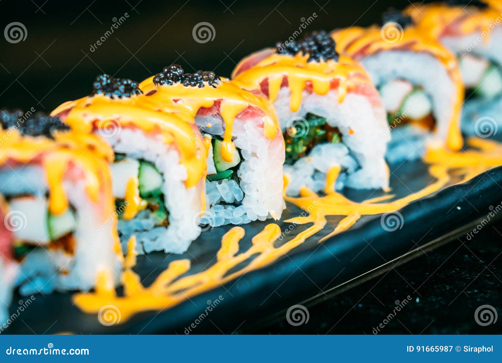 Hamachi sushi stock image. Image of gourmet, plate, hamachi - 91665987