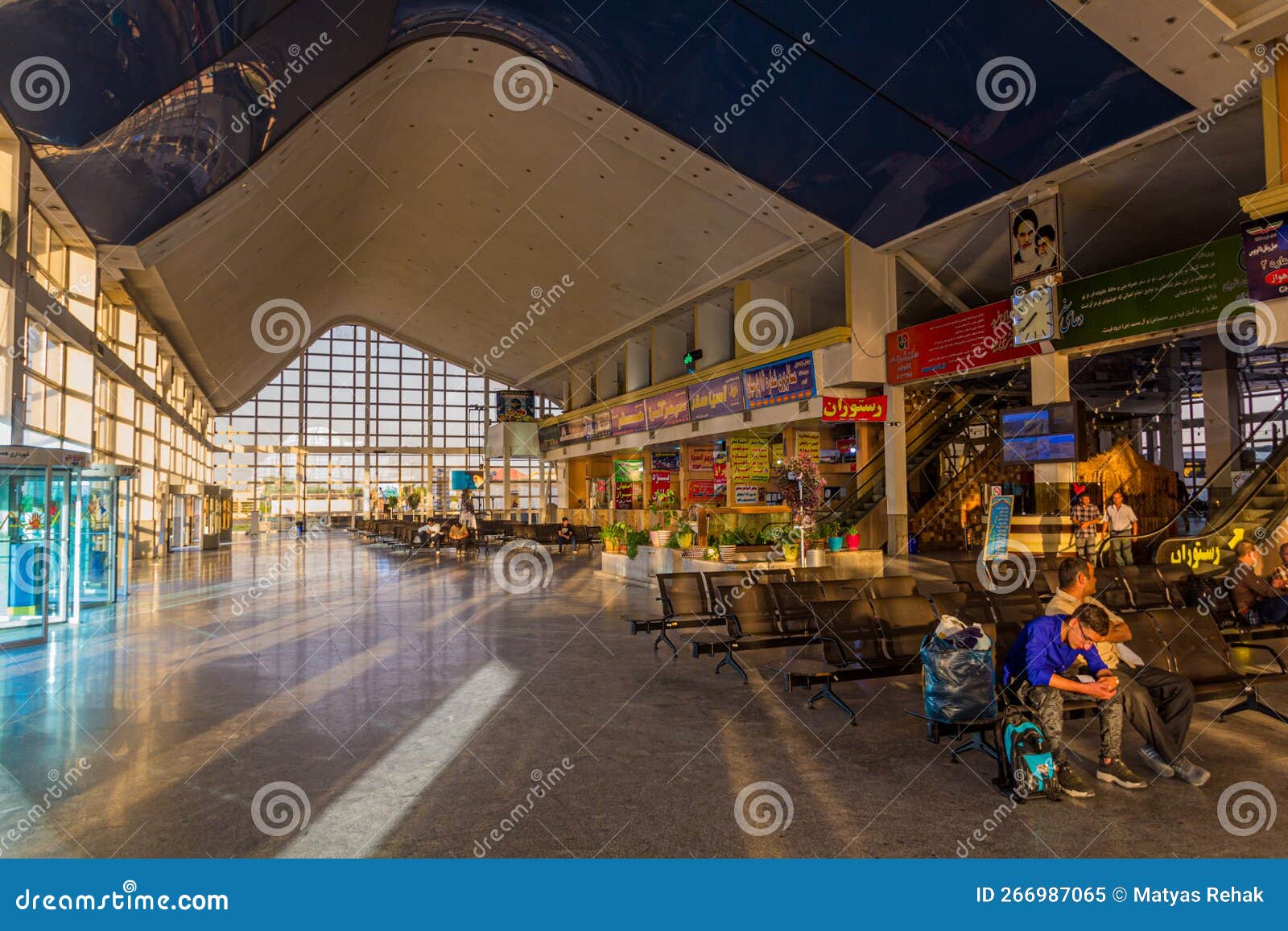 HAMADAN, IRAN - JULY 14, 2019: Interior of the Bus Terminal in Hamadan ...