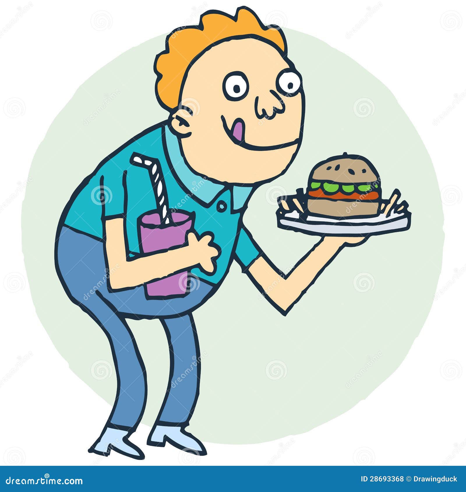 Hambriento stock de ilustración. Ilustración de comer - 28693368