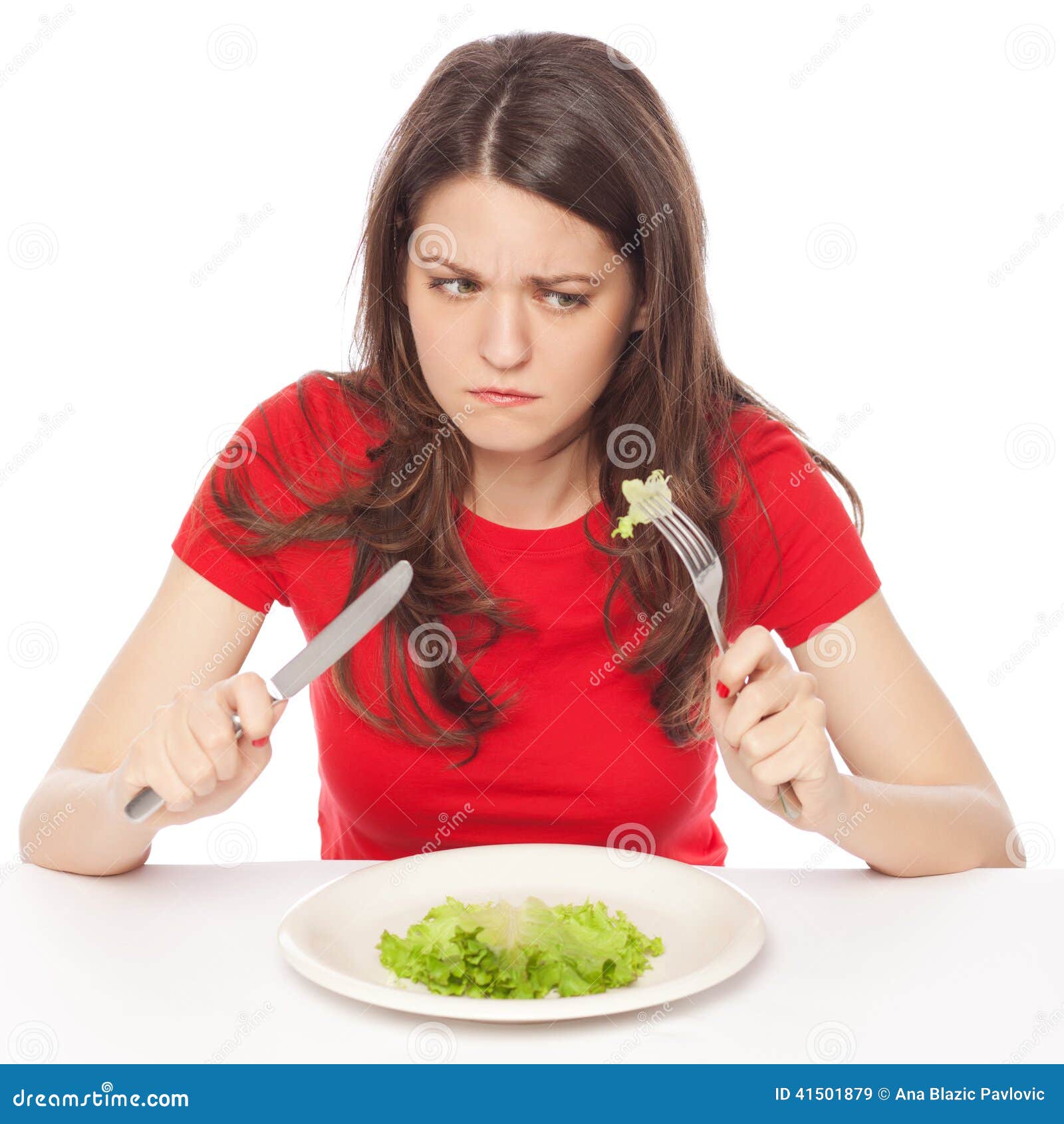 Hambriento en una dieta imagen de archivo. Imagen de cena - 41501879