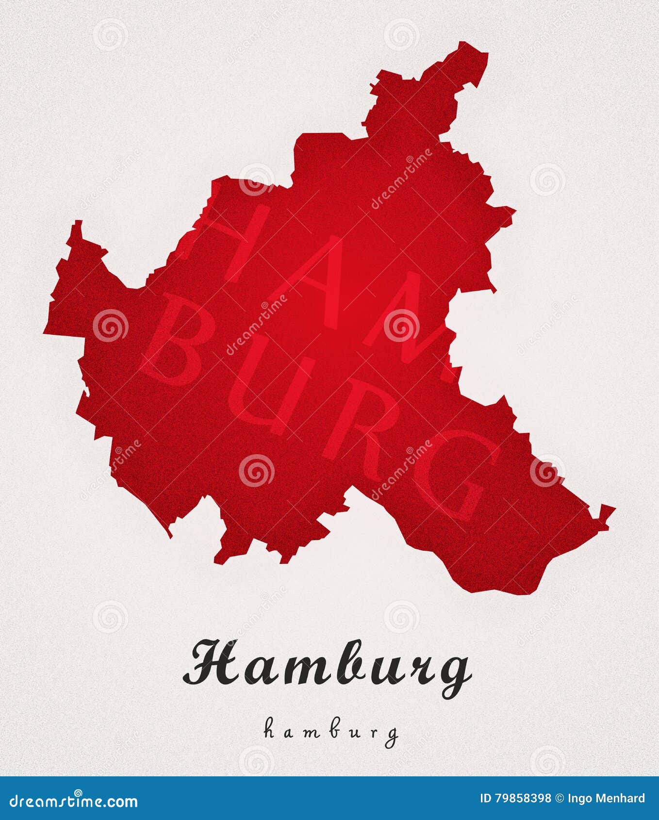 Hamburg Germany Art Map stock illustration. Illustration of ...