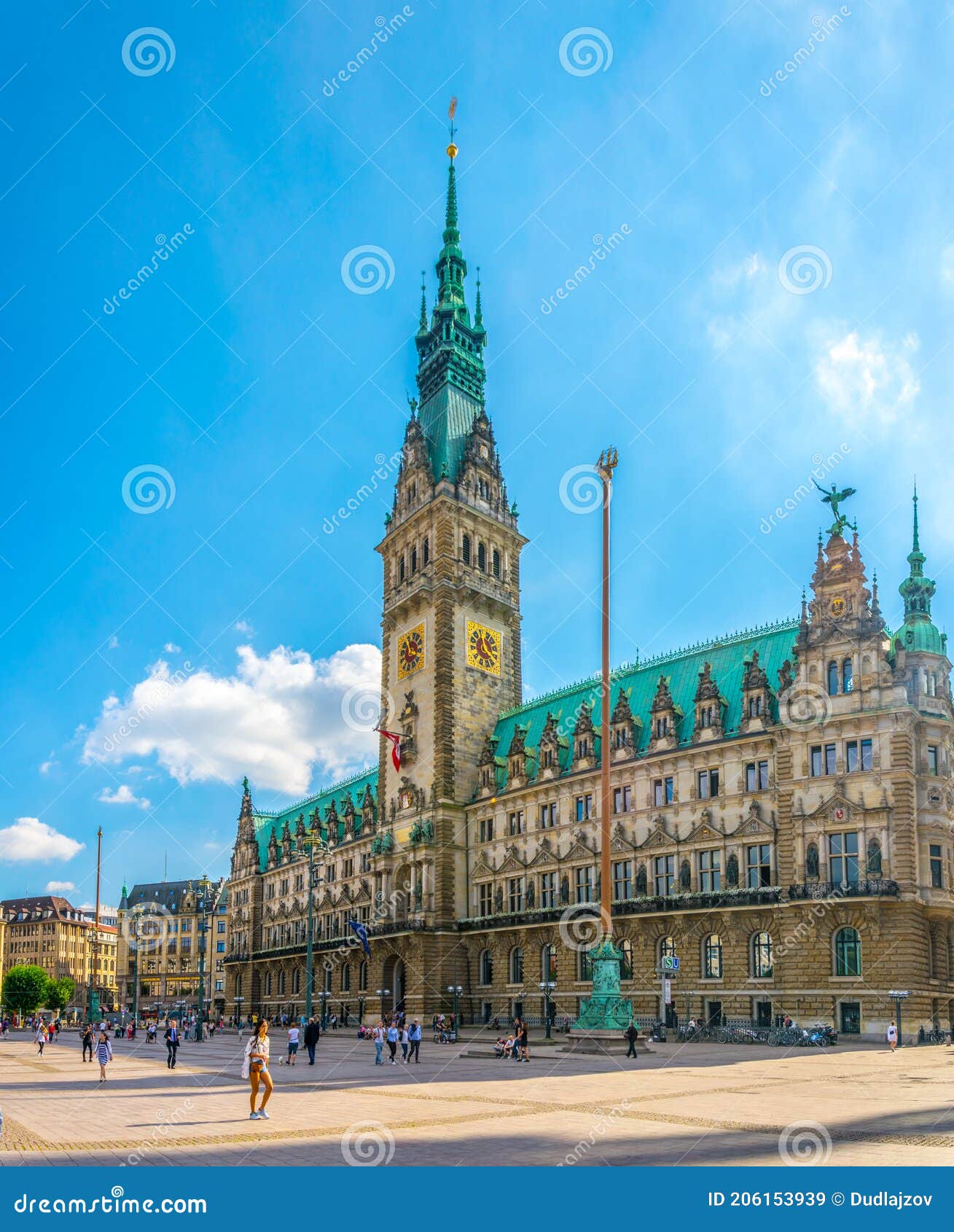 HAMBURG, GERMANY, AUGUST 29, 2016: People are Walking in Front of the ...