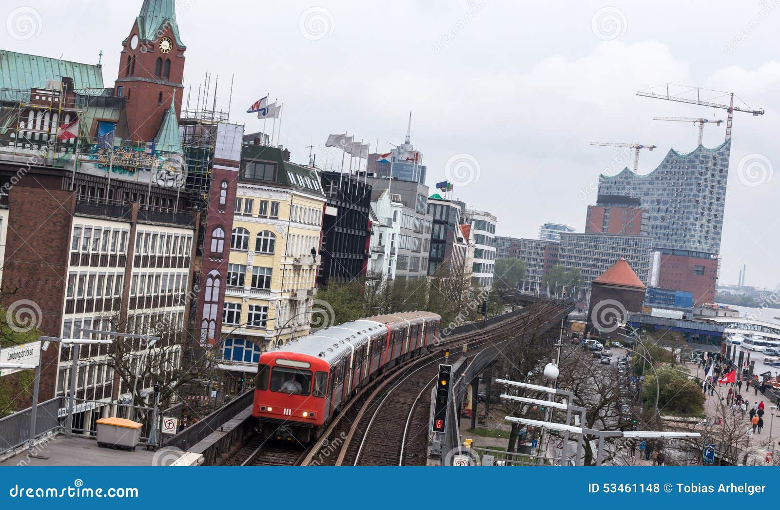 Hamburg Germany City View in Spring Editorial Stock Photo - Image of ...