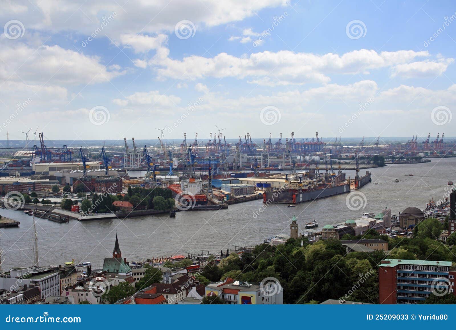 Hamburg hamn fotografering för bildbyråer. Bild av industriellt - 25209033