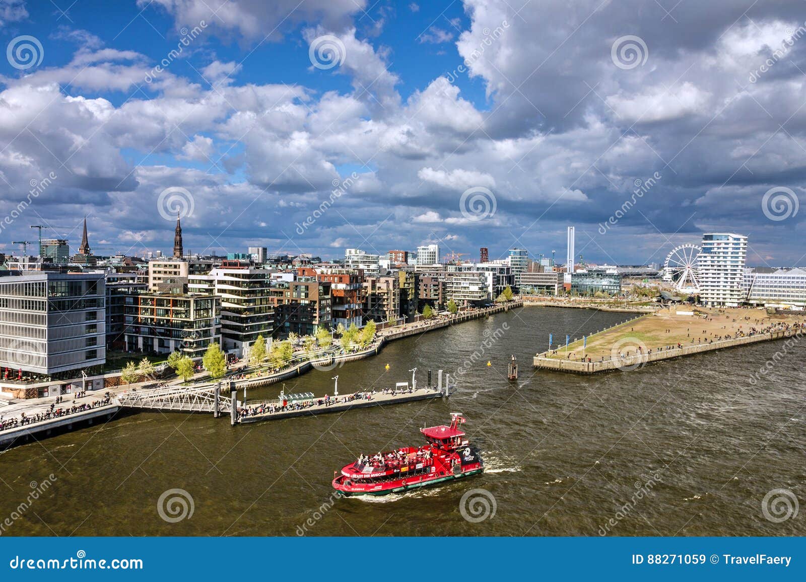 Hamburg Port in Germany: Harbor Altona Editorial Stock Image - Image of ...