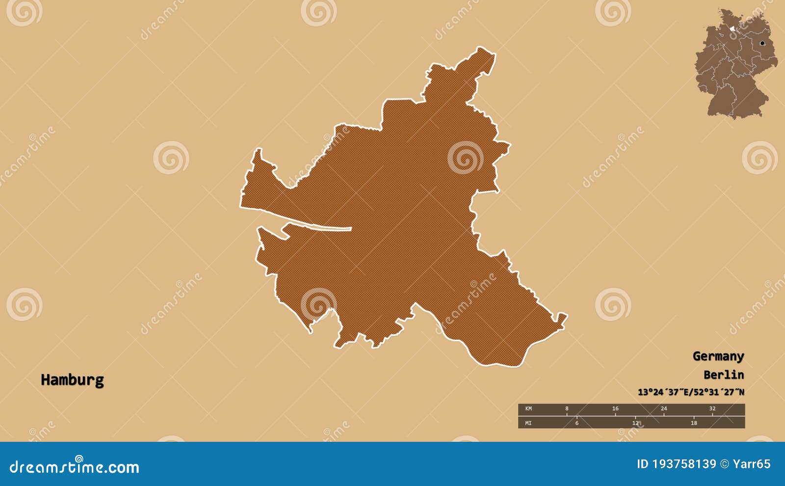 Hamburg, State of Germany, Zoomed. Pattern Stock Illustration ...