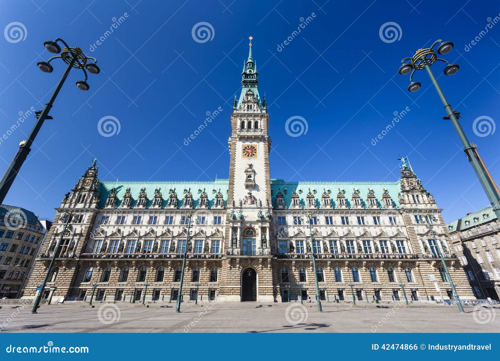 Hamburg Town Hall stock photo. Image of destinations - 42474866