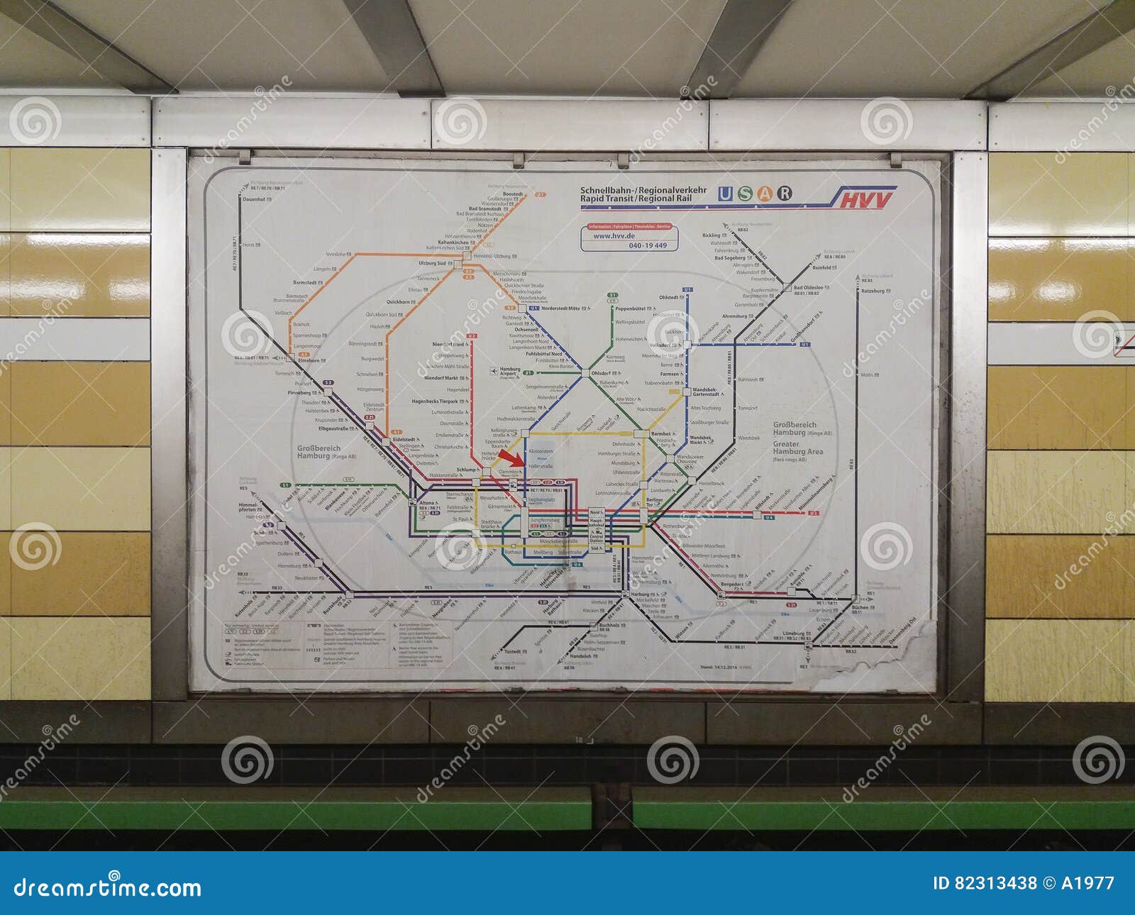 Hamburg Underground Train Network Map Editorial Stock Photo - Image of ...