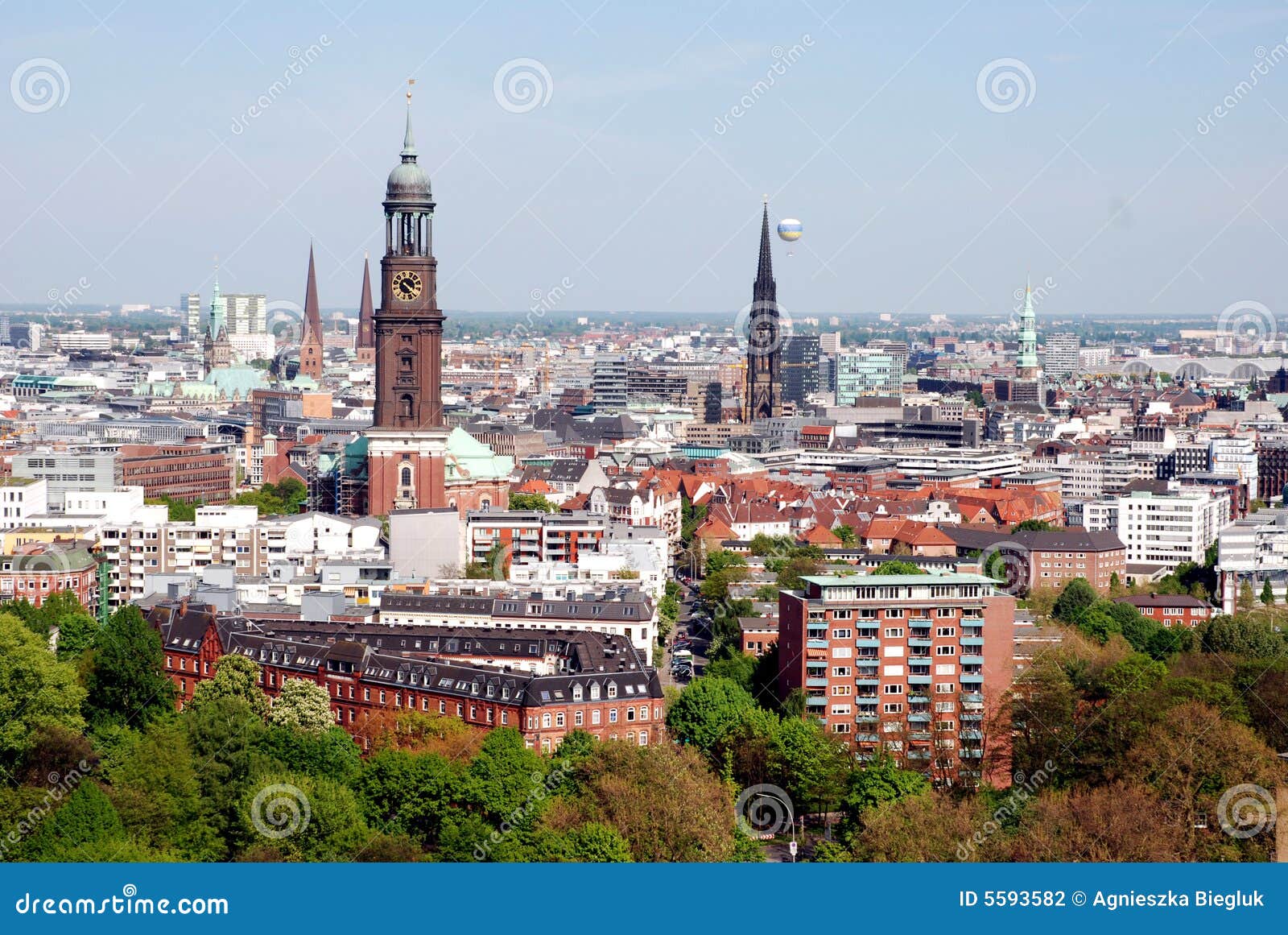 Hamburg view, Spring 2008 stock photo. Image of churches - 5593582