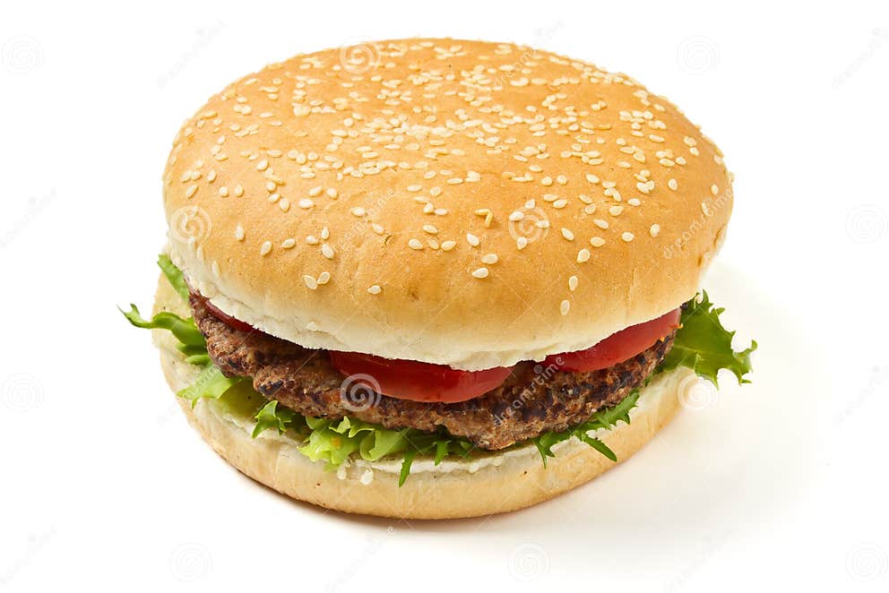 Hamburger stock image. Image of lettuce, cuisine, classic - 17835113