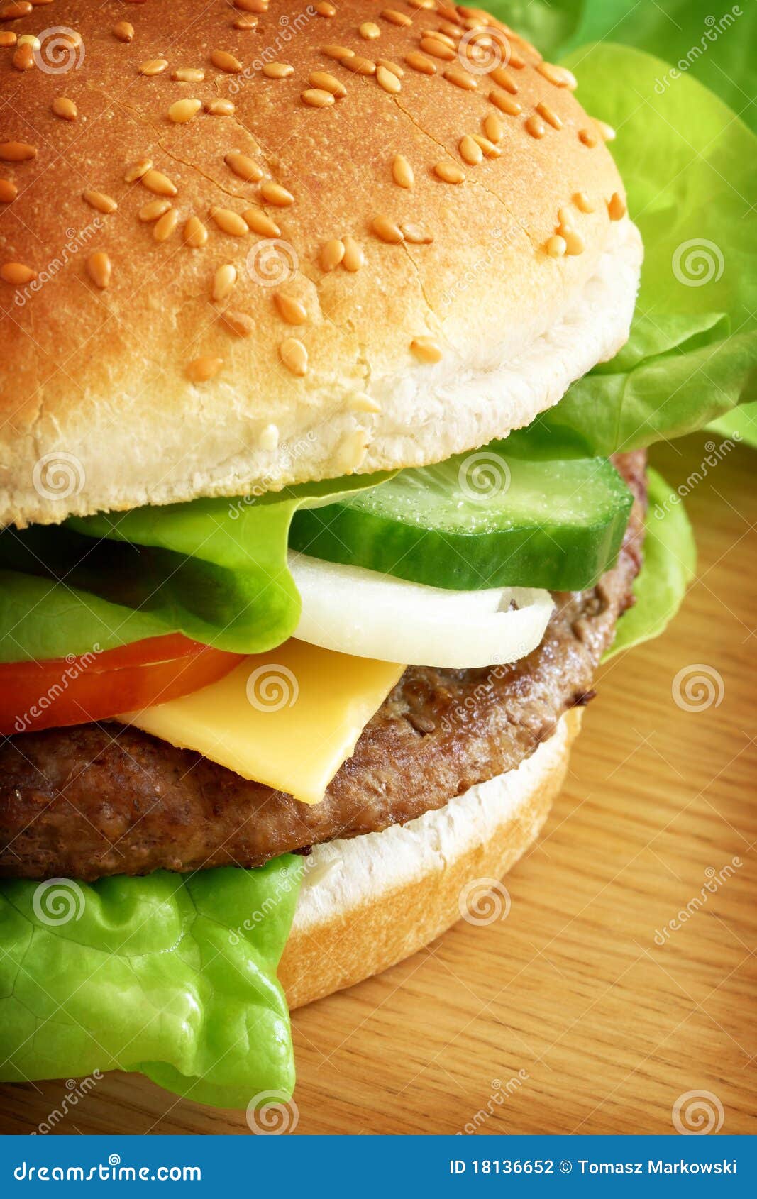 Hamburger stock photo. Image of calories, barbeque, fast - 18136652