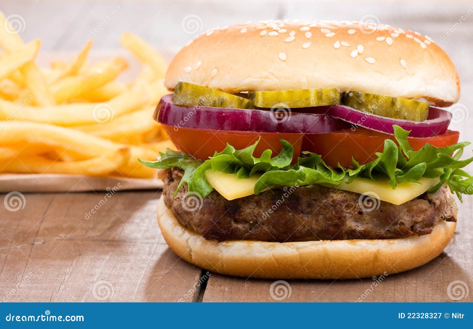 Hamburger stock image. Image of bread, hamburger, classic - 22328327