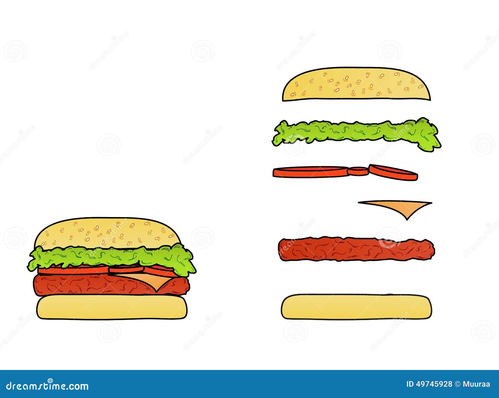 Split Burger Stock Illustrations – 11 Split Burger Stock Illustrations ...