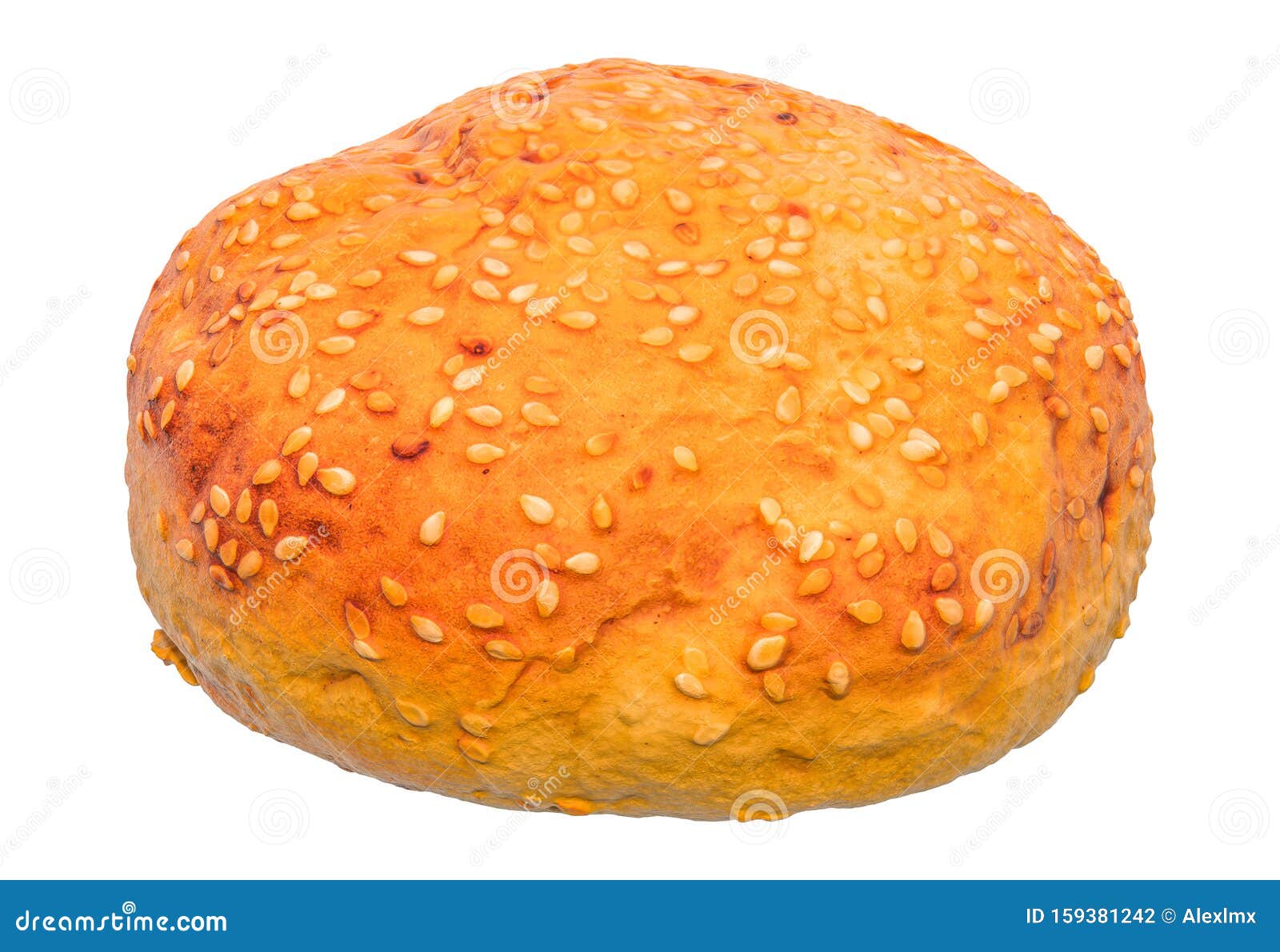 Hamburger Bun With Sesame 3d Rendering Stock Illustration Illustration Of Empty Meal 159381242