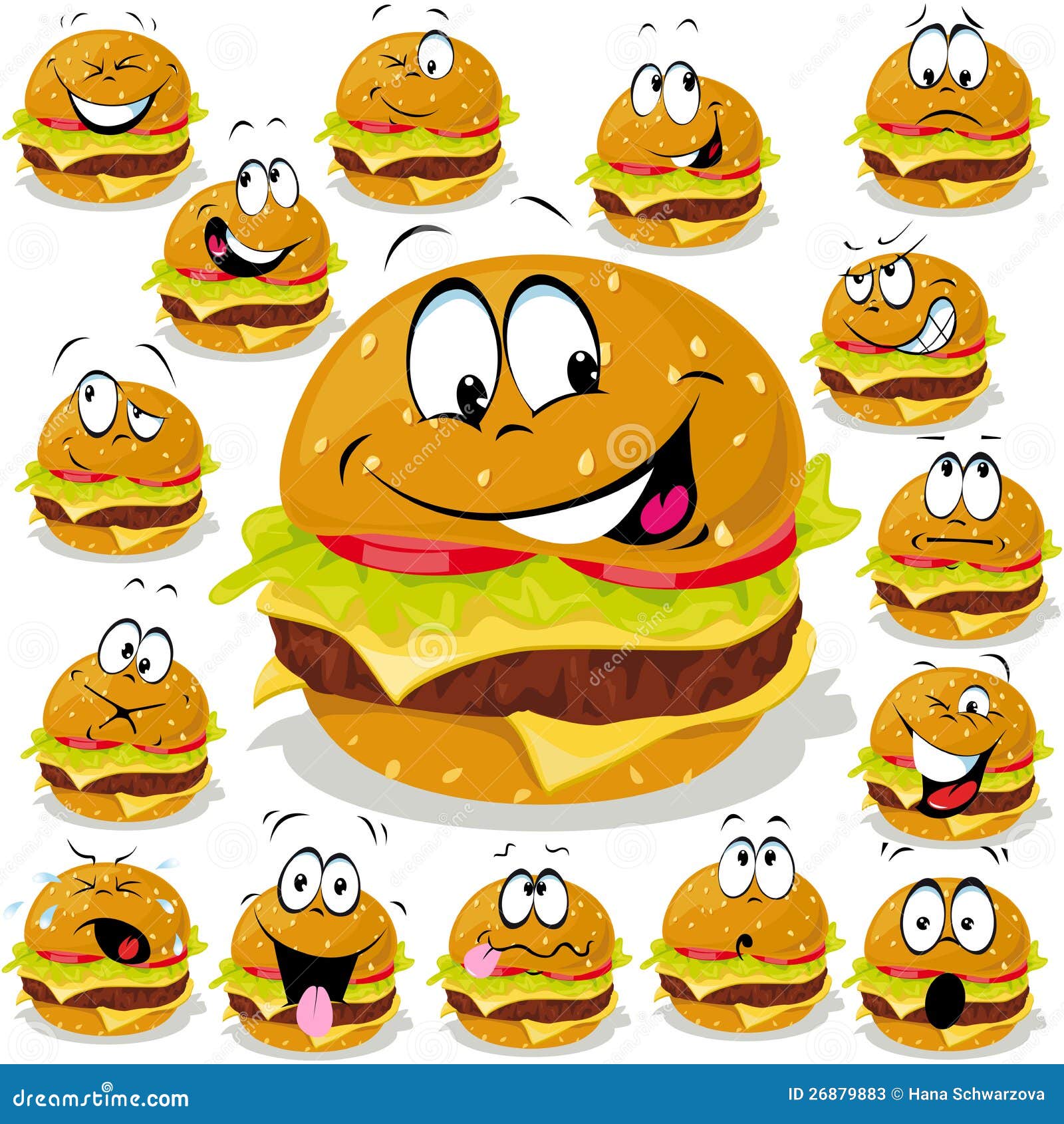 Burger Face Clip Art