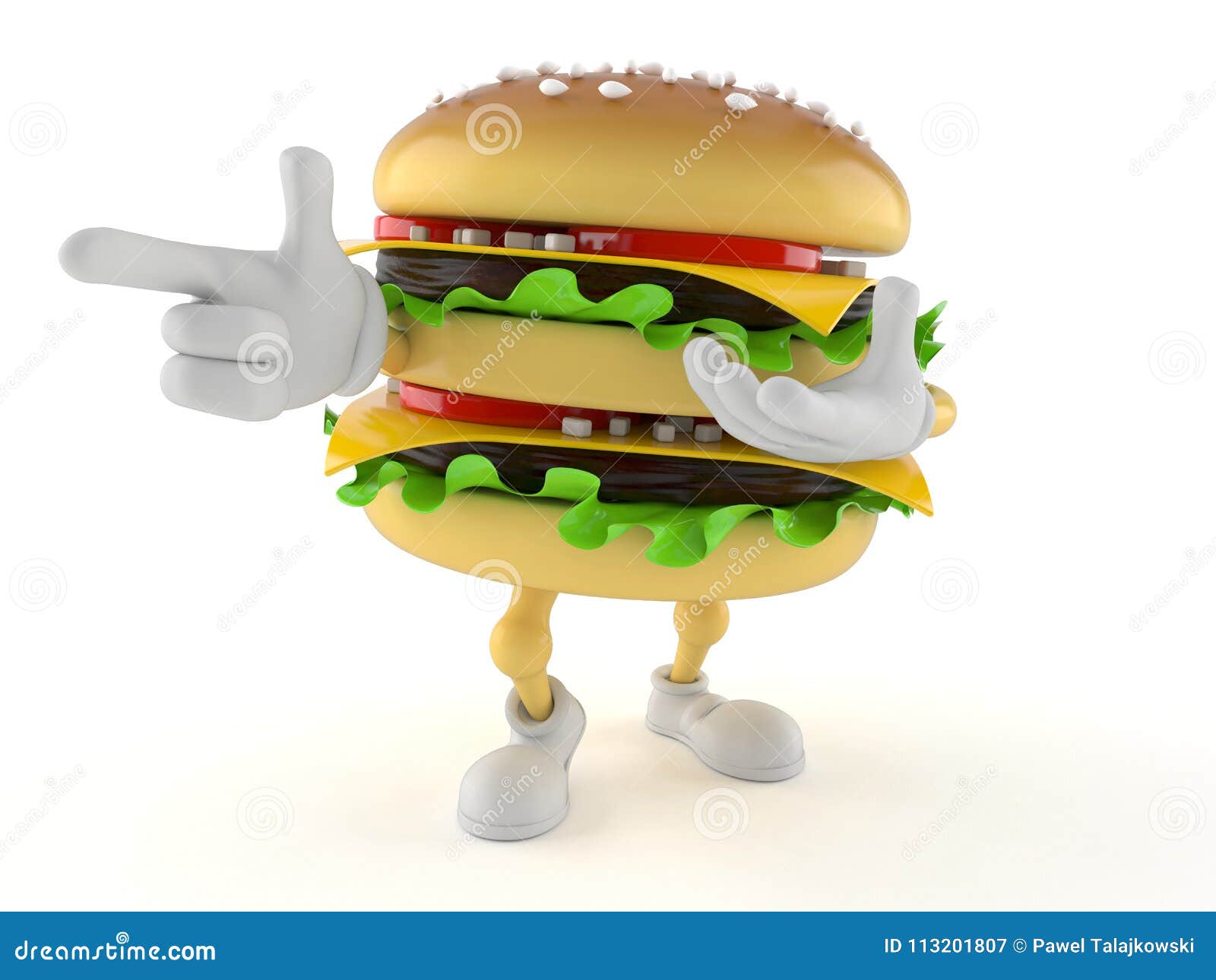 Hamburger character stock illustration. Illustration of burger - 113201807
