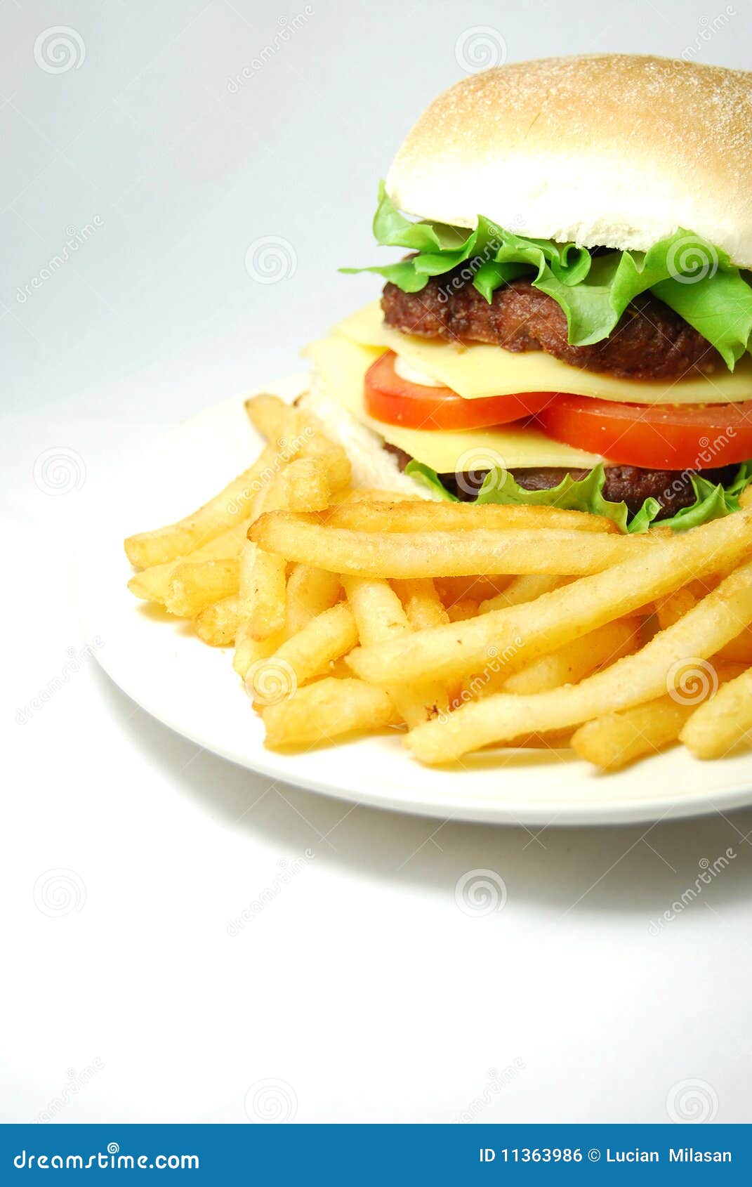 Hamburger Cheeseburger Burger Fast Food Border Copyspace Royalty-Free ...