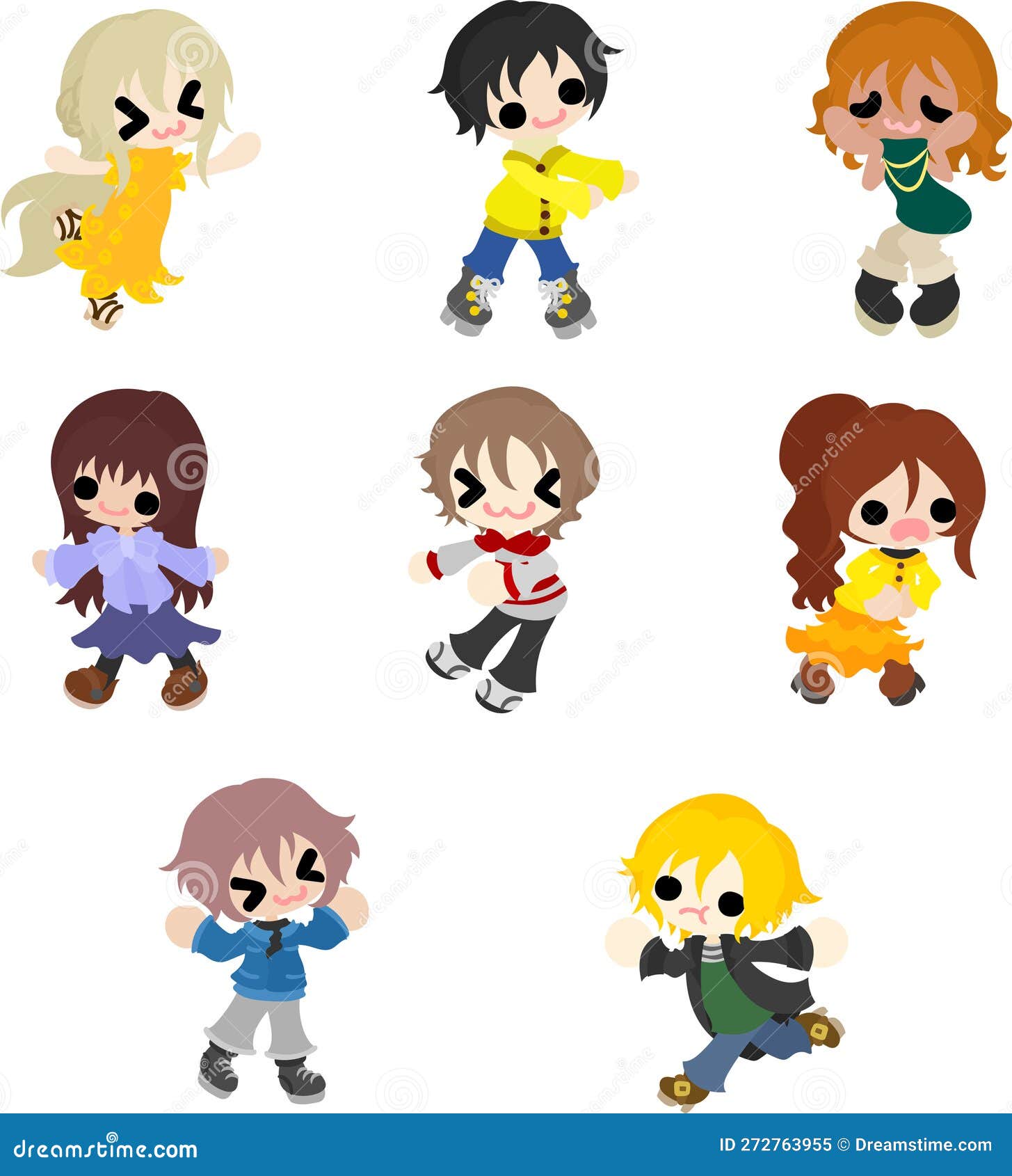 The kids fashion icon set stock vector. Illustration of decoration ...