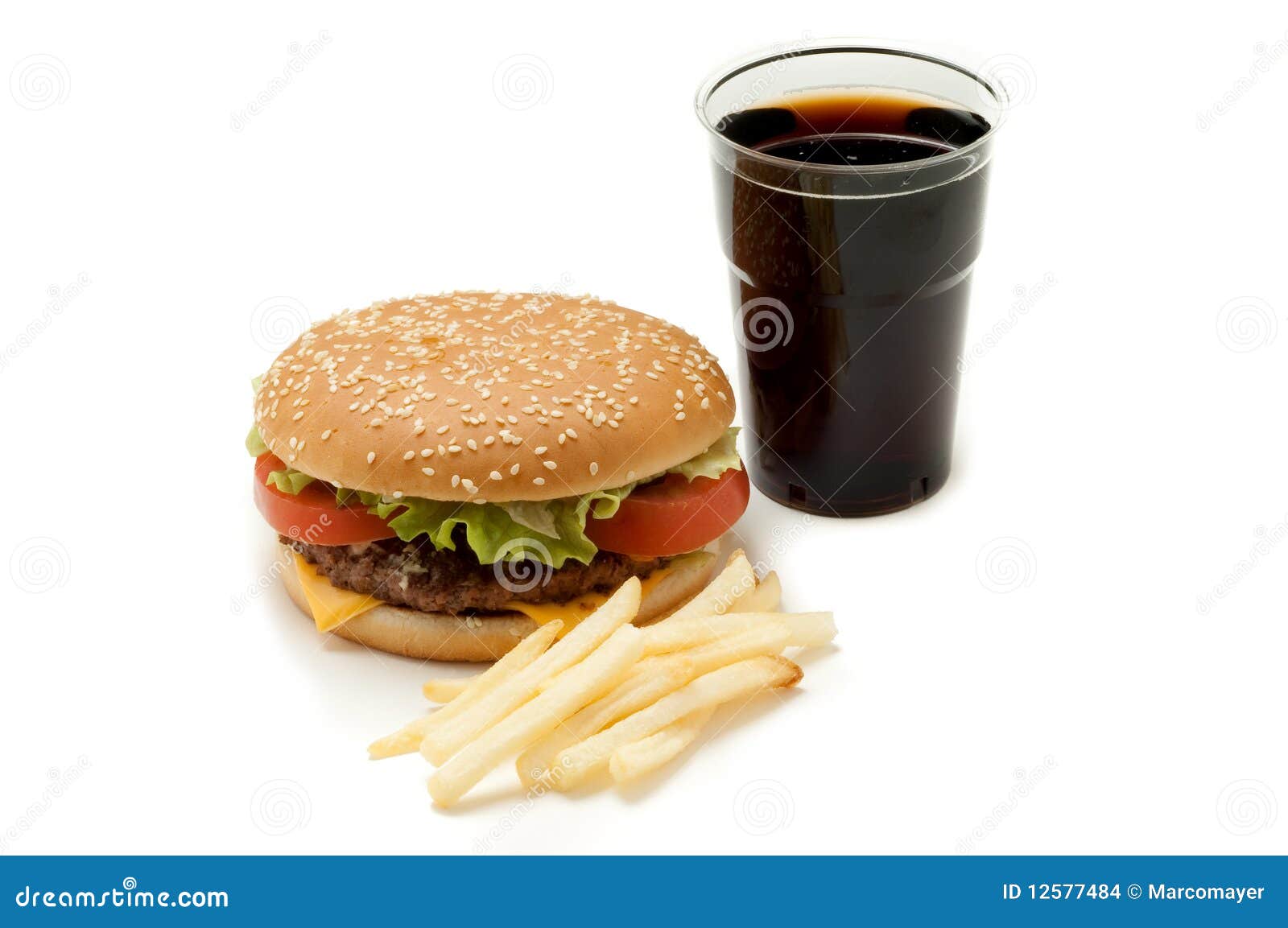 Hamburger with cola stock photo. Image of barbecue, menu - 12577484