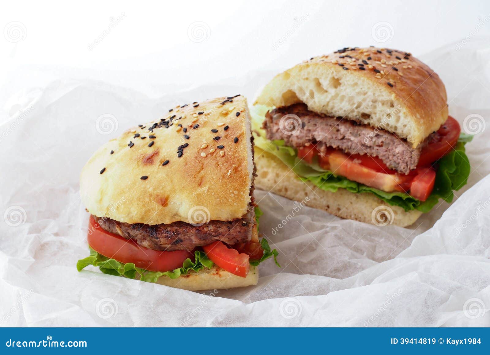 Hamburger stock image. Image of dinner, tasty, meat, fast - 39414819