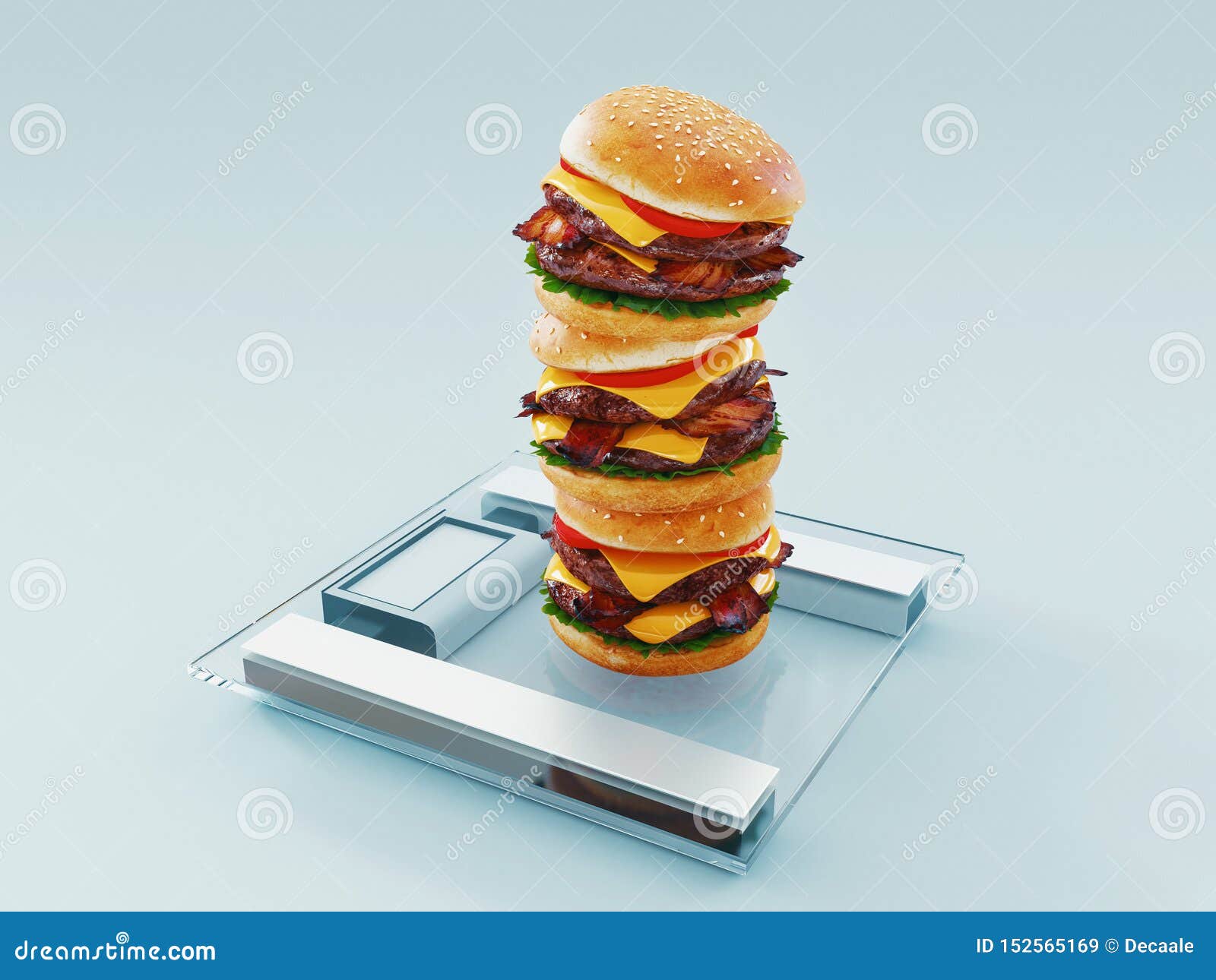 Hamburger. Fast Food Diet Concept, Compulsive Overeating and Dieting ...