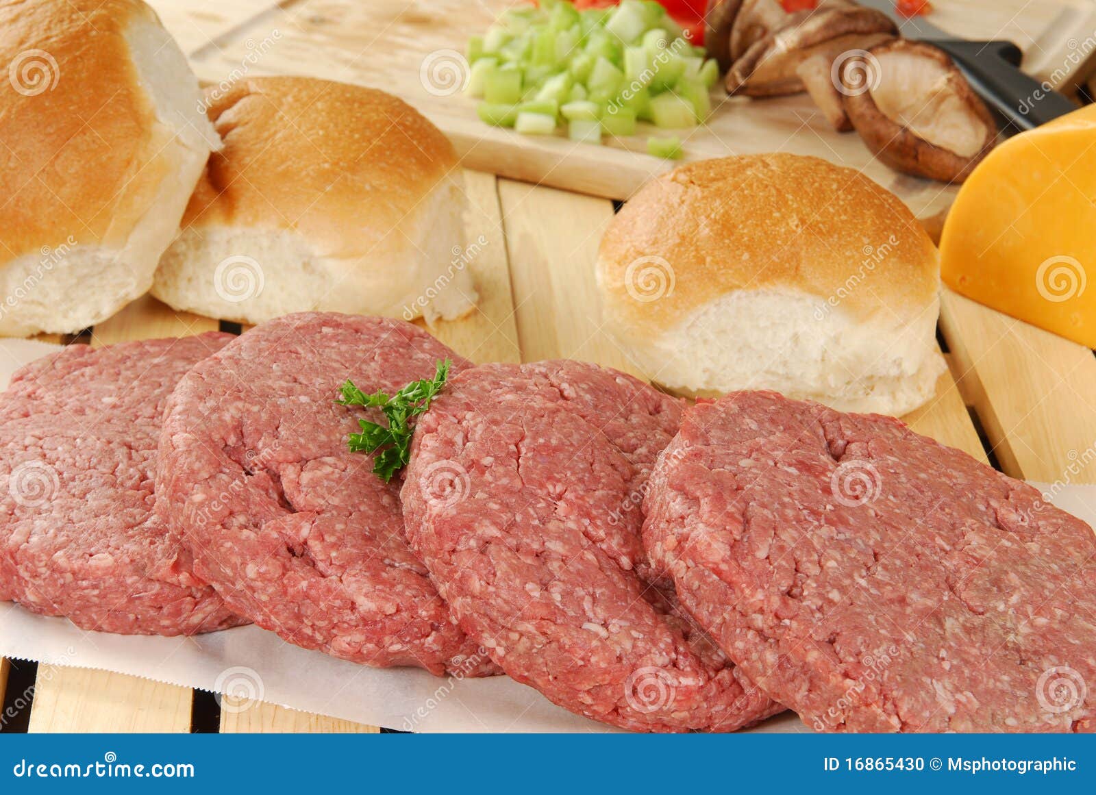 Hamburger Fixings stock photo. Image of food, tomatoes - 16865430