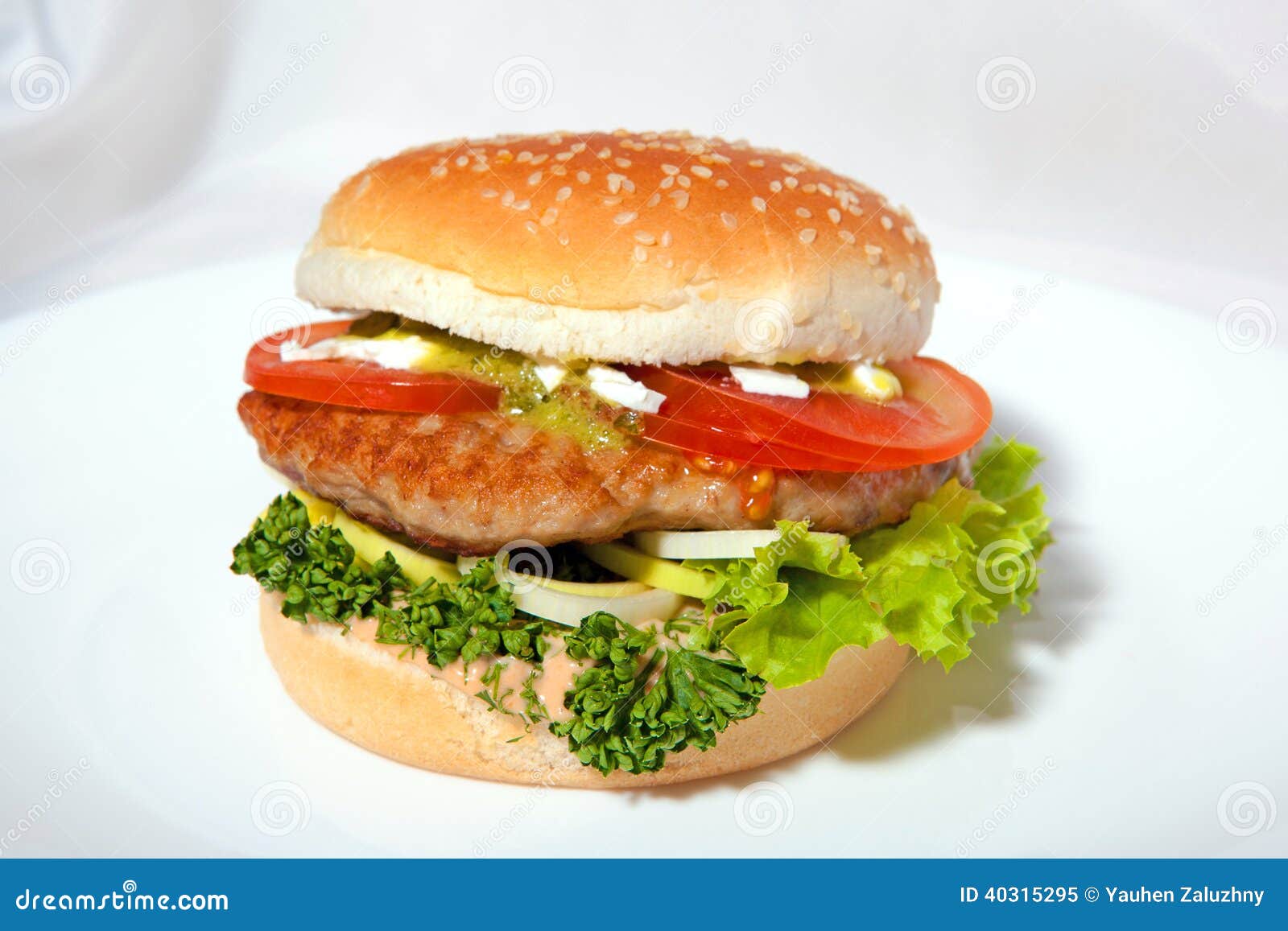 Hamburger 2 stock image. Image of good, white, tomato - 40315295