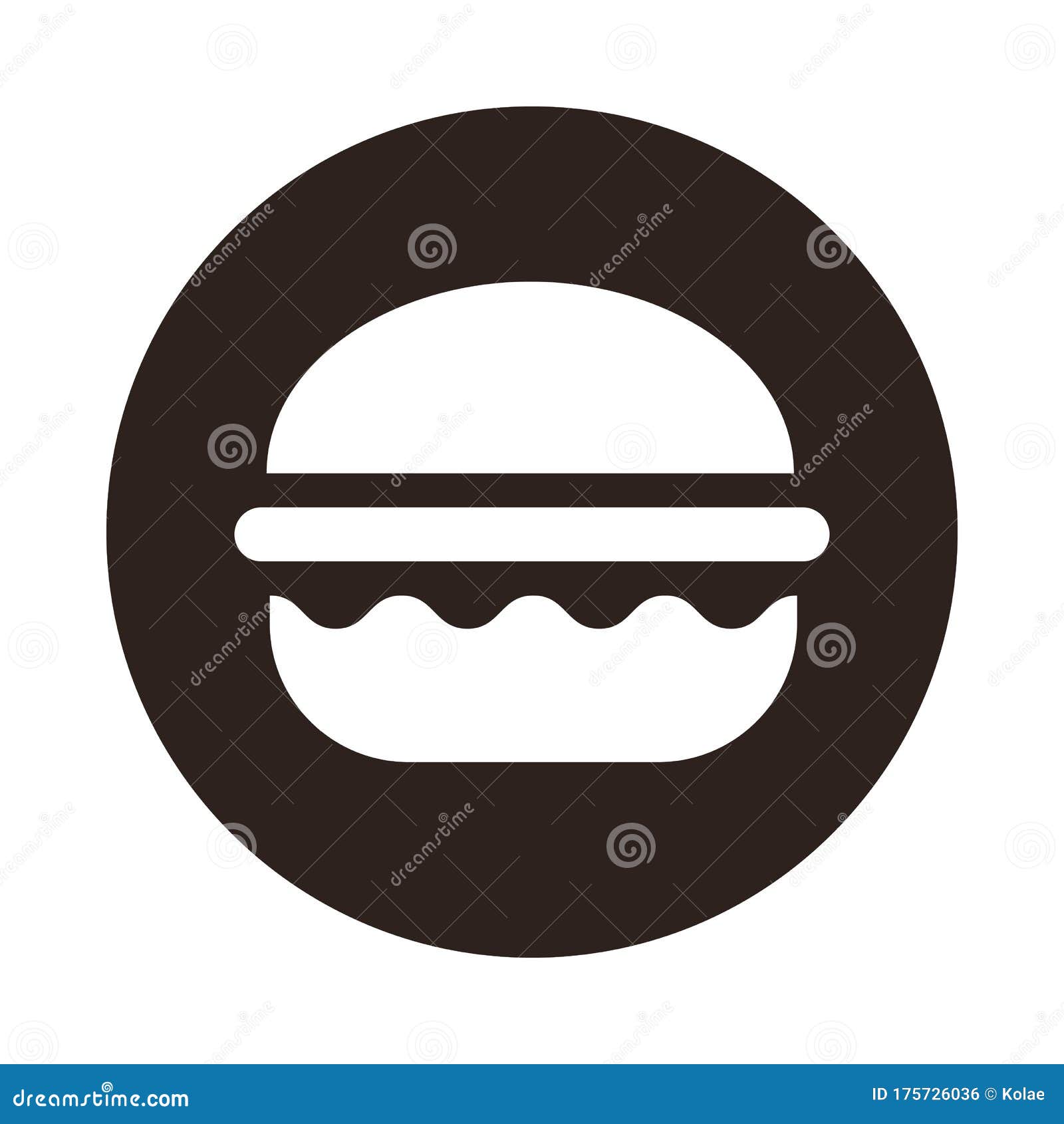 Hamburger icon stock vector. Illustration of breakfast - 175726036