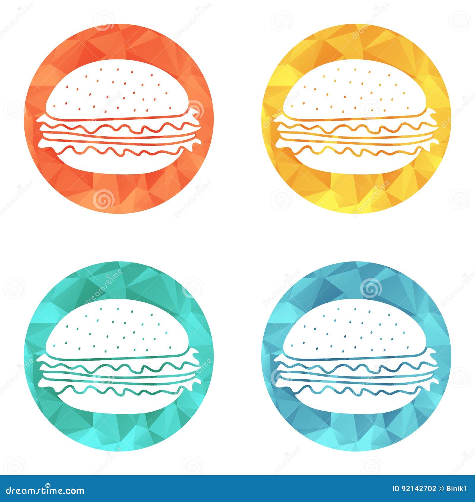 Hamburger Icon Vector Illustration Stock Vector - Illustration of ...